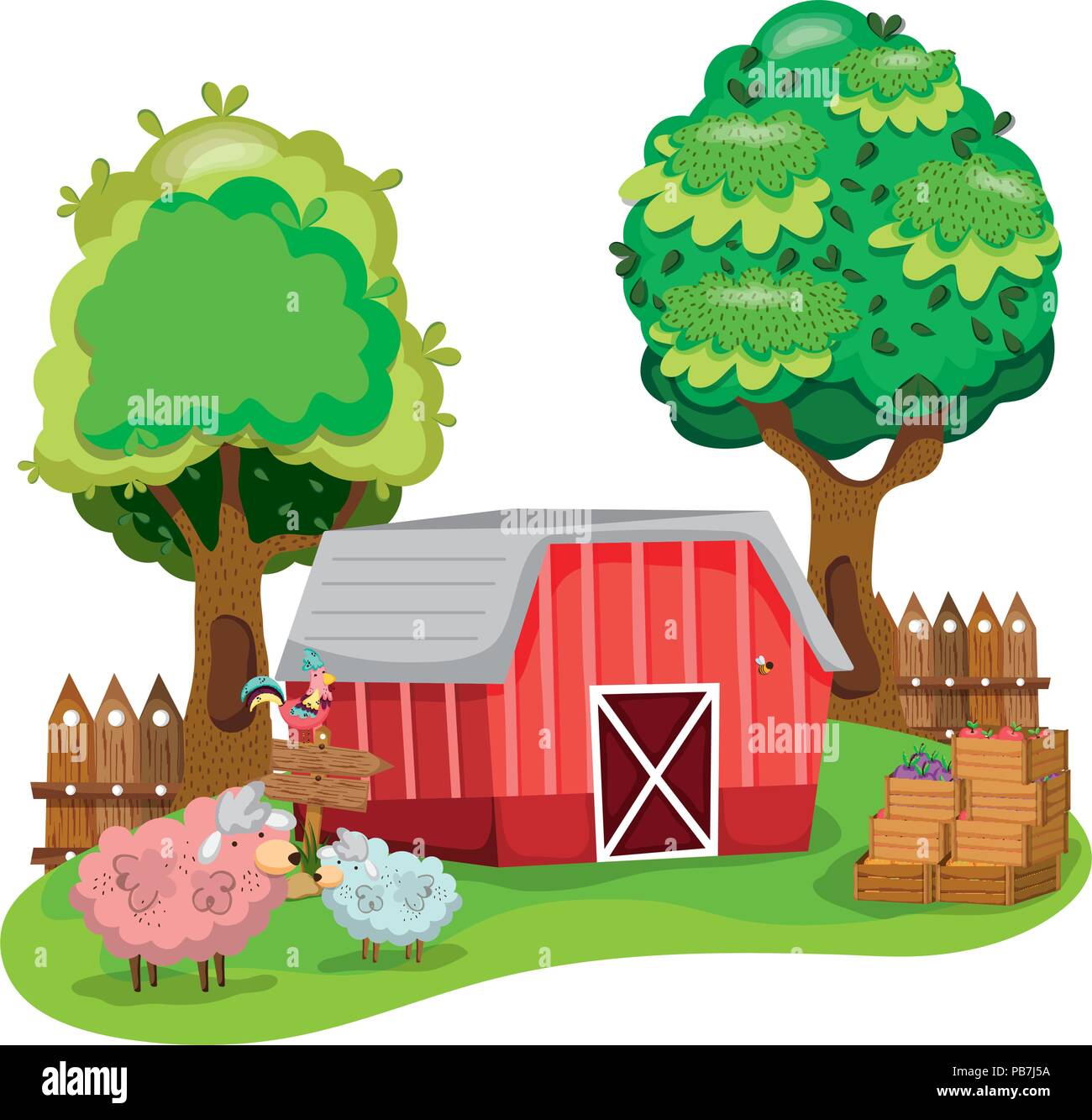 Farm vegetables animals Cut Out Stock Images & Pictures - Alamy
