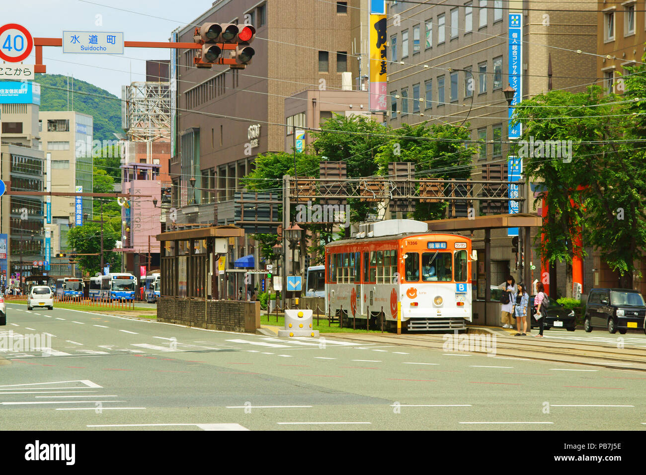 Kumamoto Tram, Kumamoto Prefecture, Japan Stock Photo - Alamy