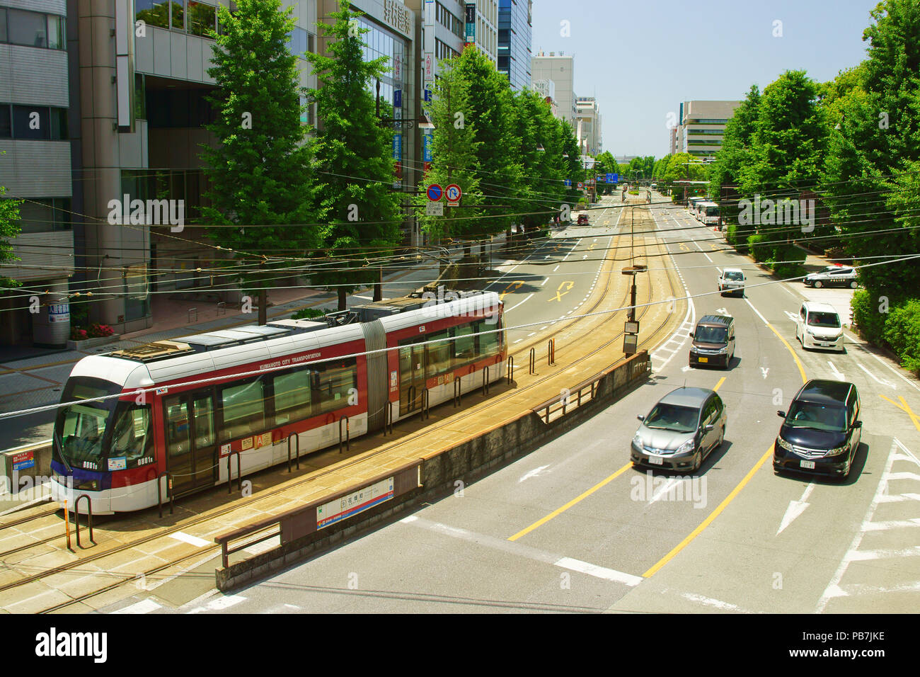 Kumamoto Tram, Kumamoto Prefecture, Japan Stock Photo - Alamy