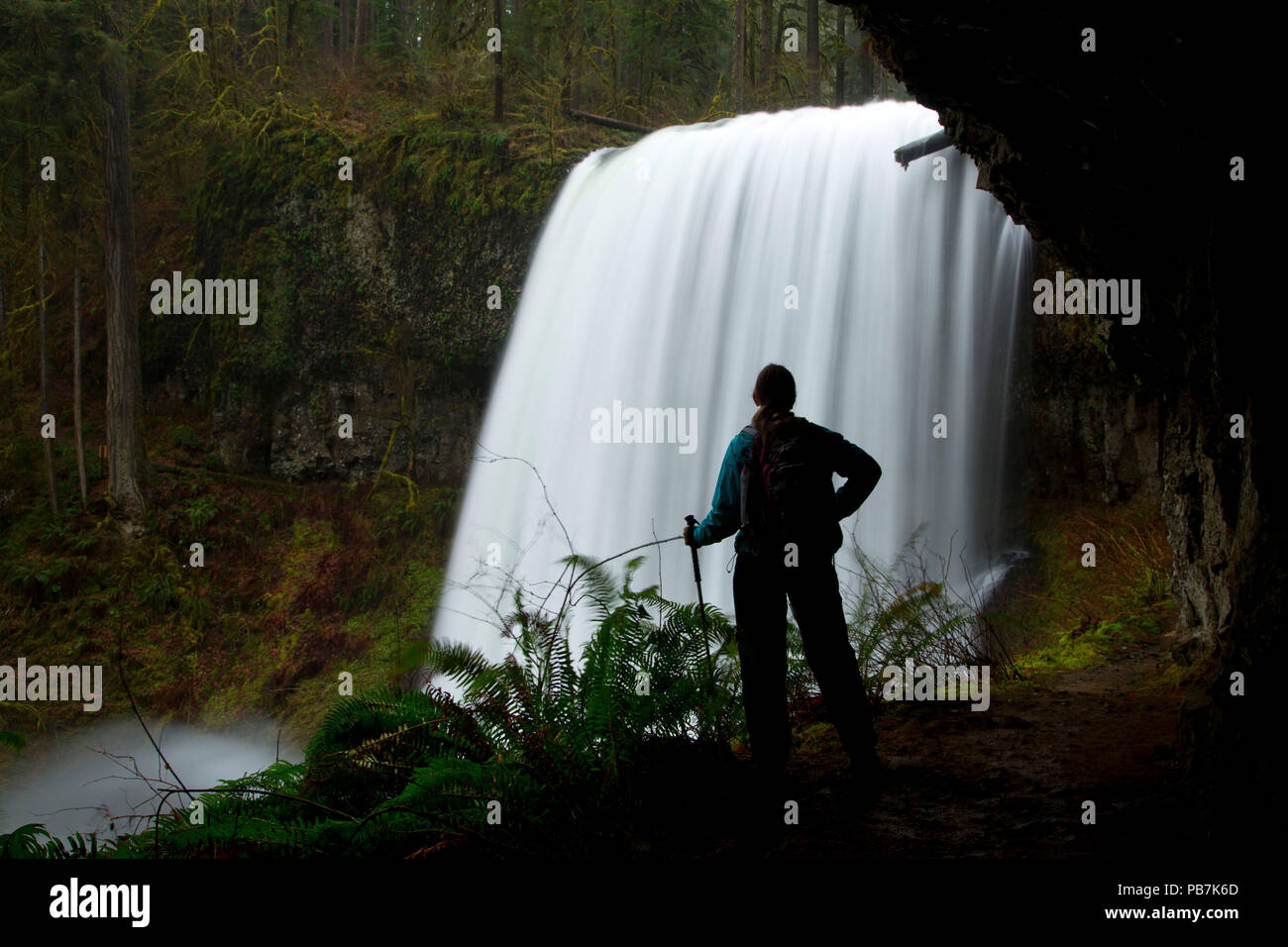 Middle North Falls, Silver Falls State Park, Oregon Stock Photo - Alamy