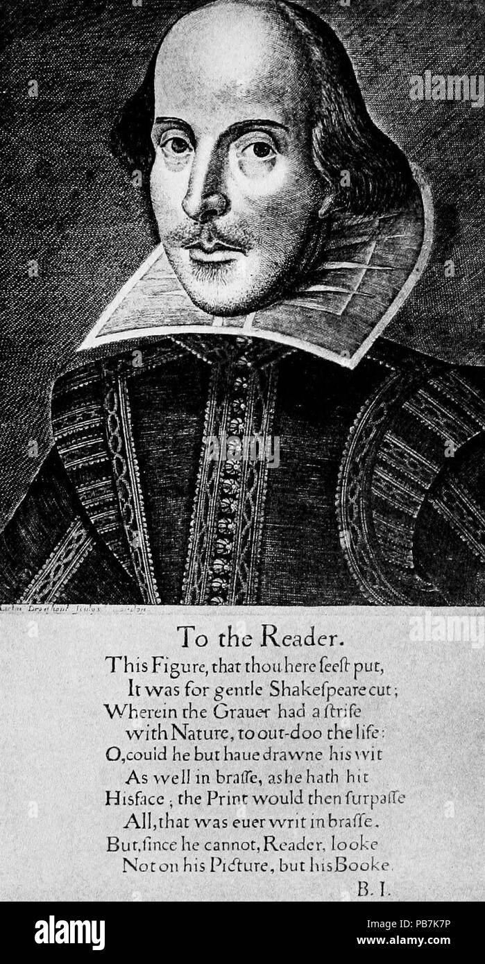1630 The Droeshout Engraving of Shakespeare - Elizabethan People (book ...