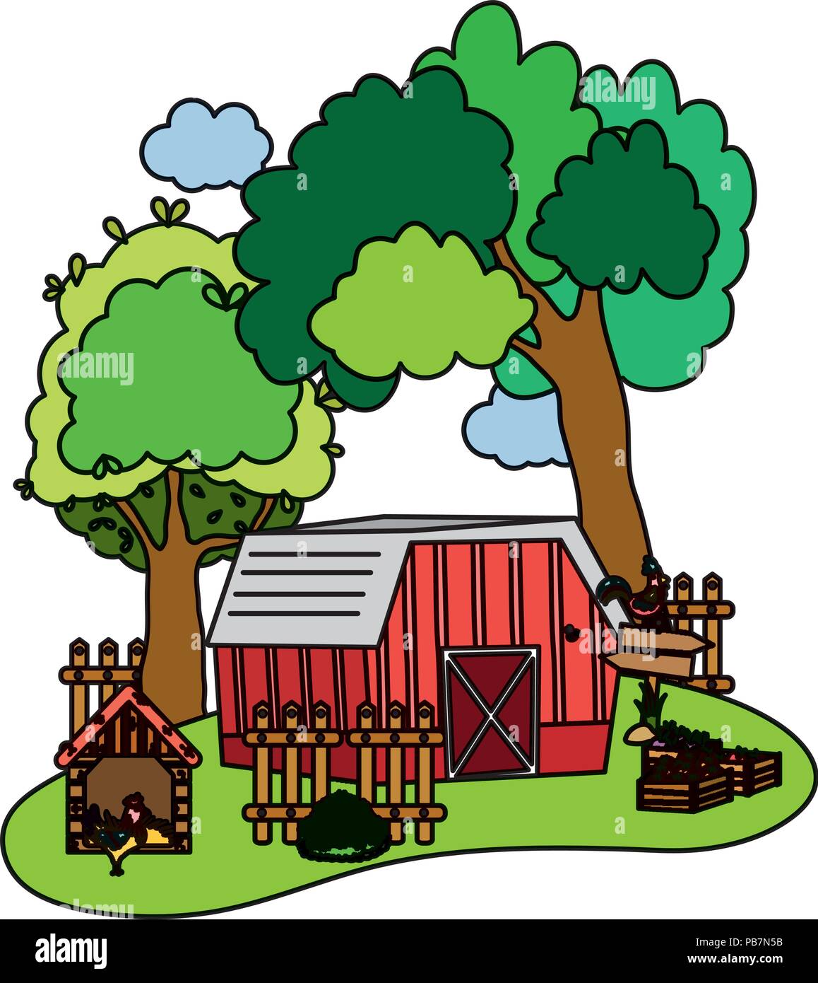 Rustic chicken house Cut Out Stock Images & Pictures - Alamy