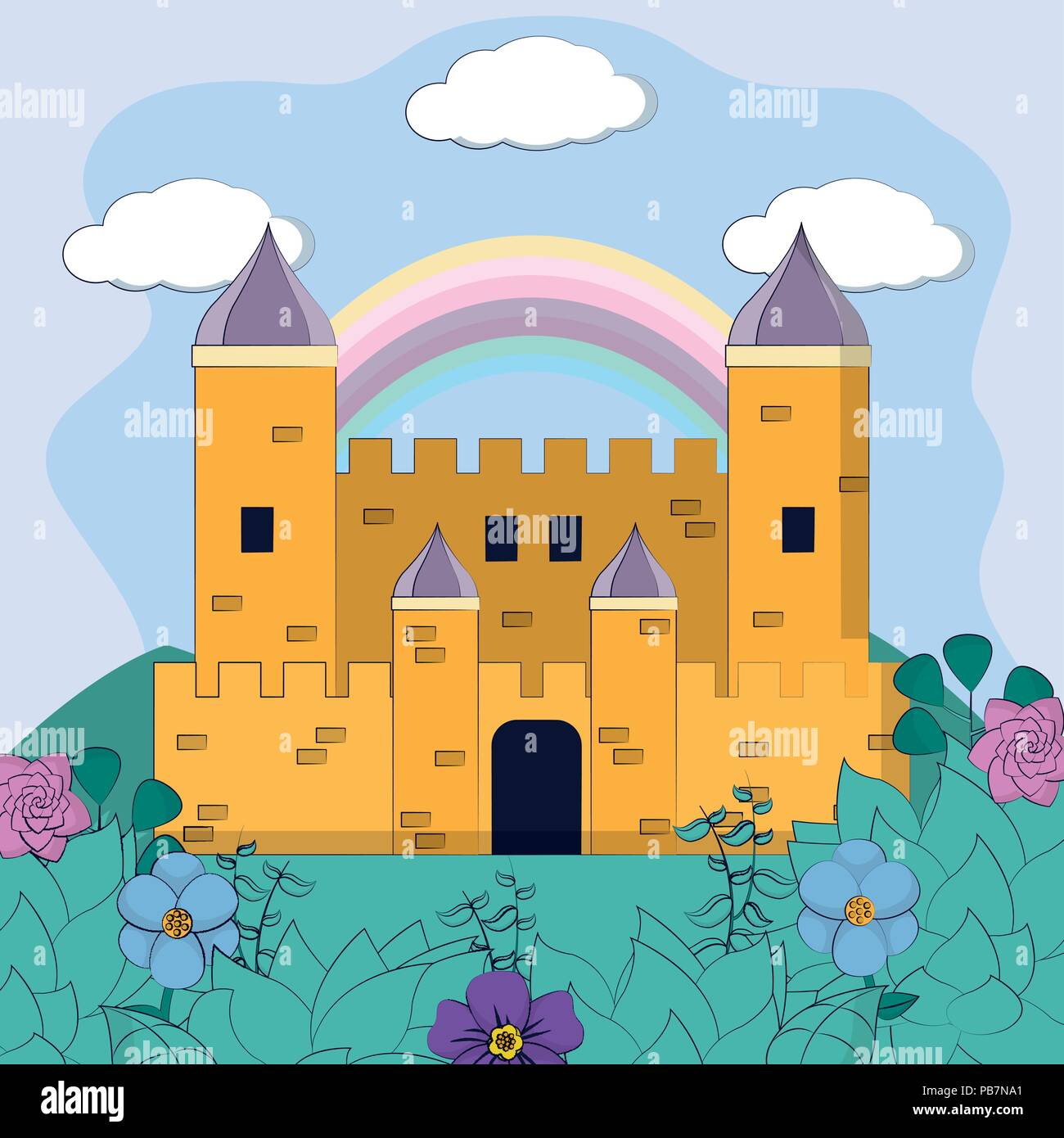 Magic castle cartoon Stock Vector Image & Art - Alamy