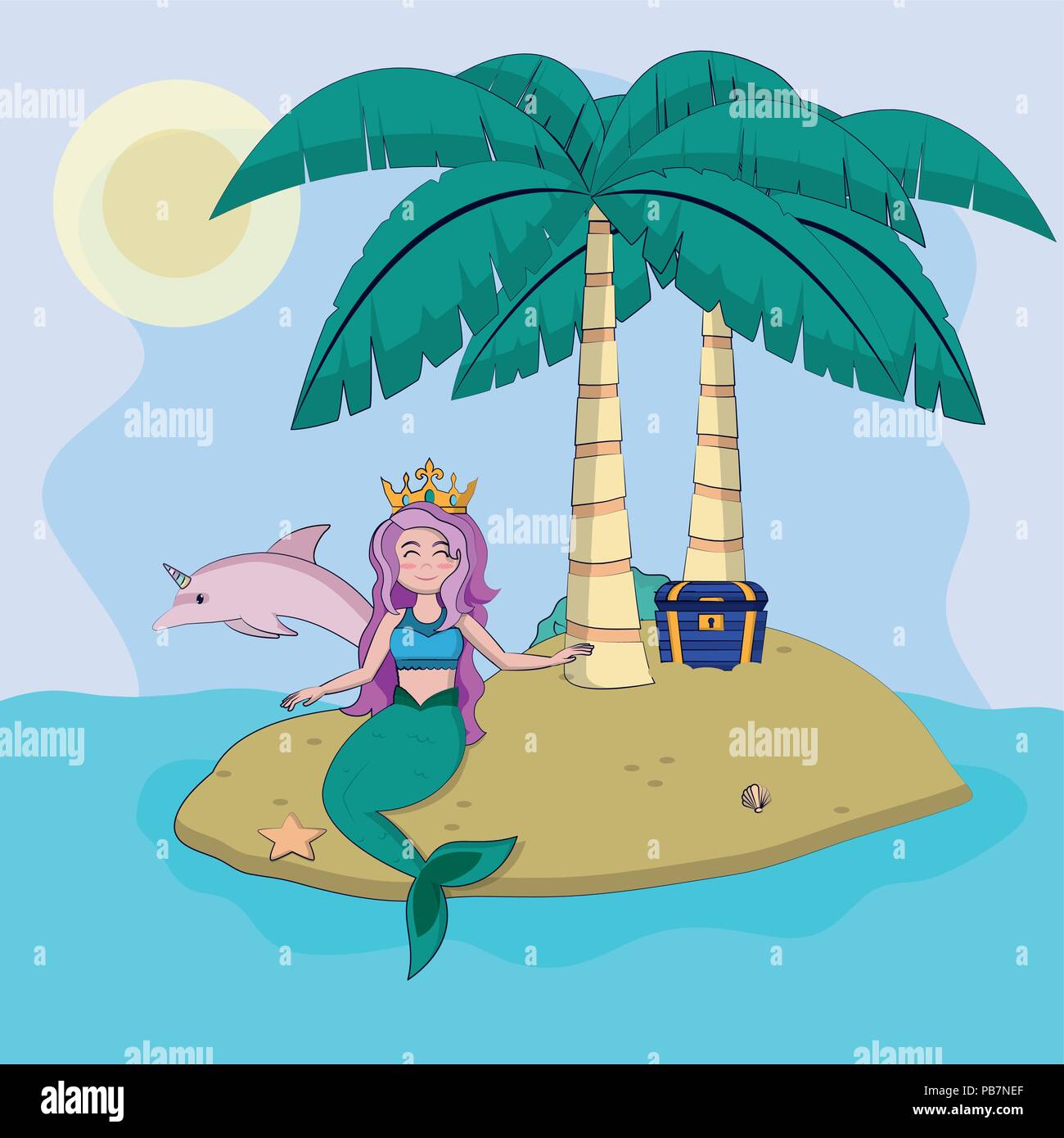 Beautiful and magic mermaid Stock Vector Image & Art - Alamy