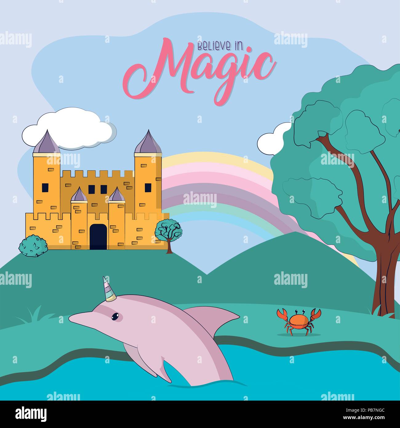 Magic castle cartoon Stock Vector Image & Art - Alamy