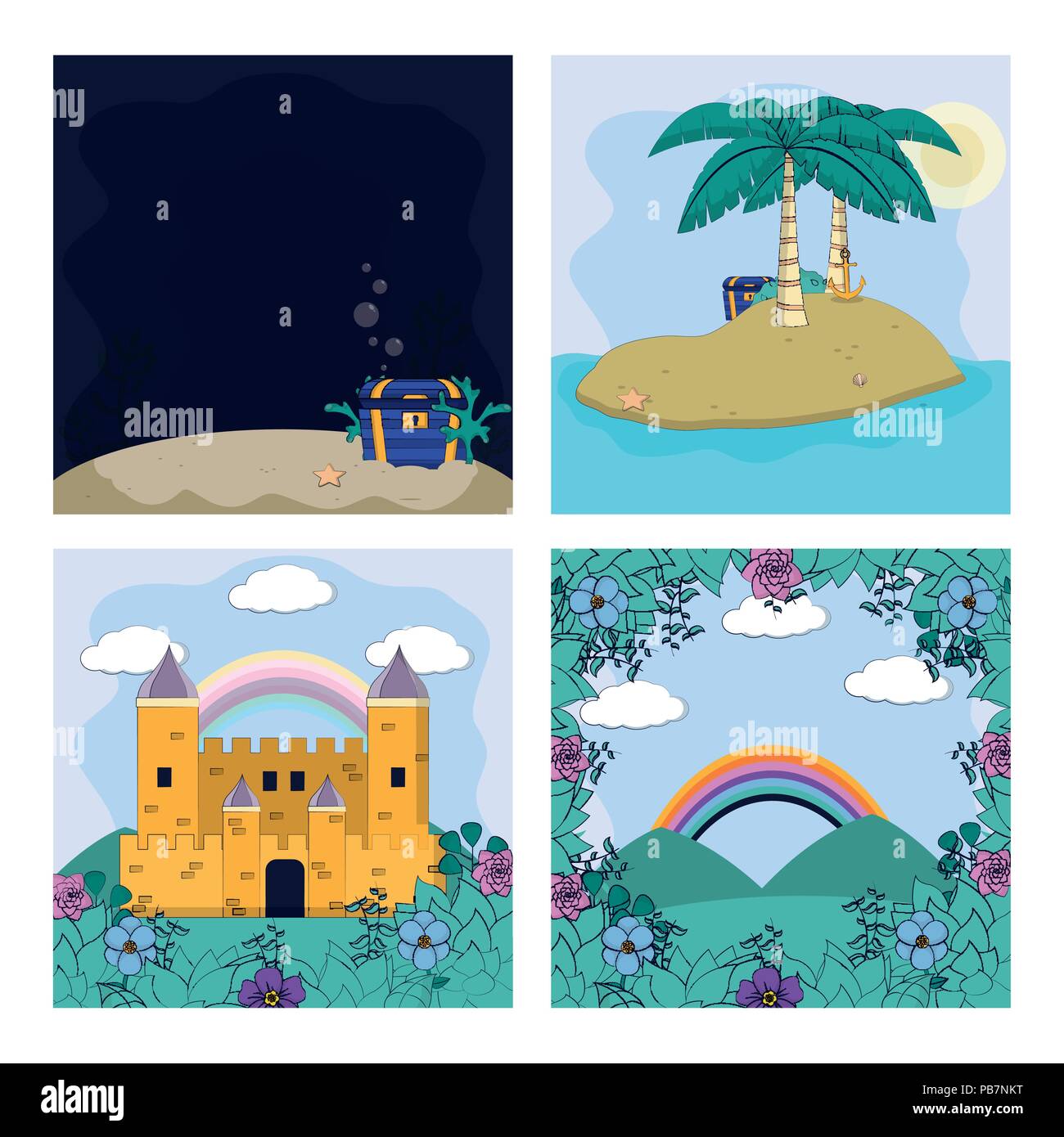 Set of magic scenery Stock Vector Image & Art - Alamy