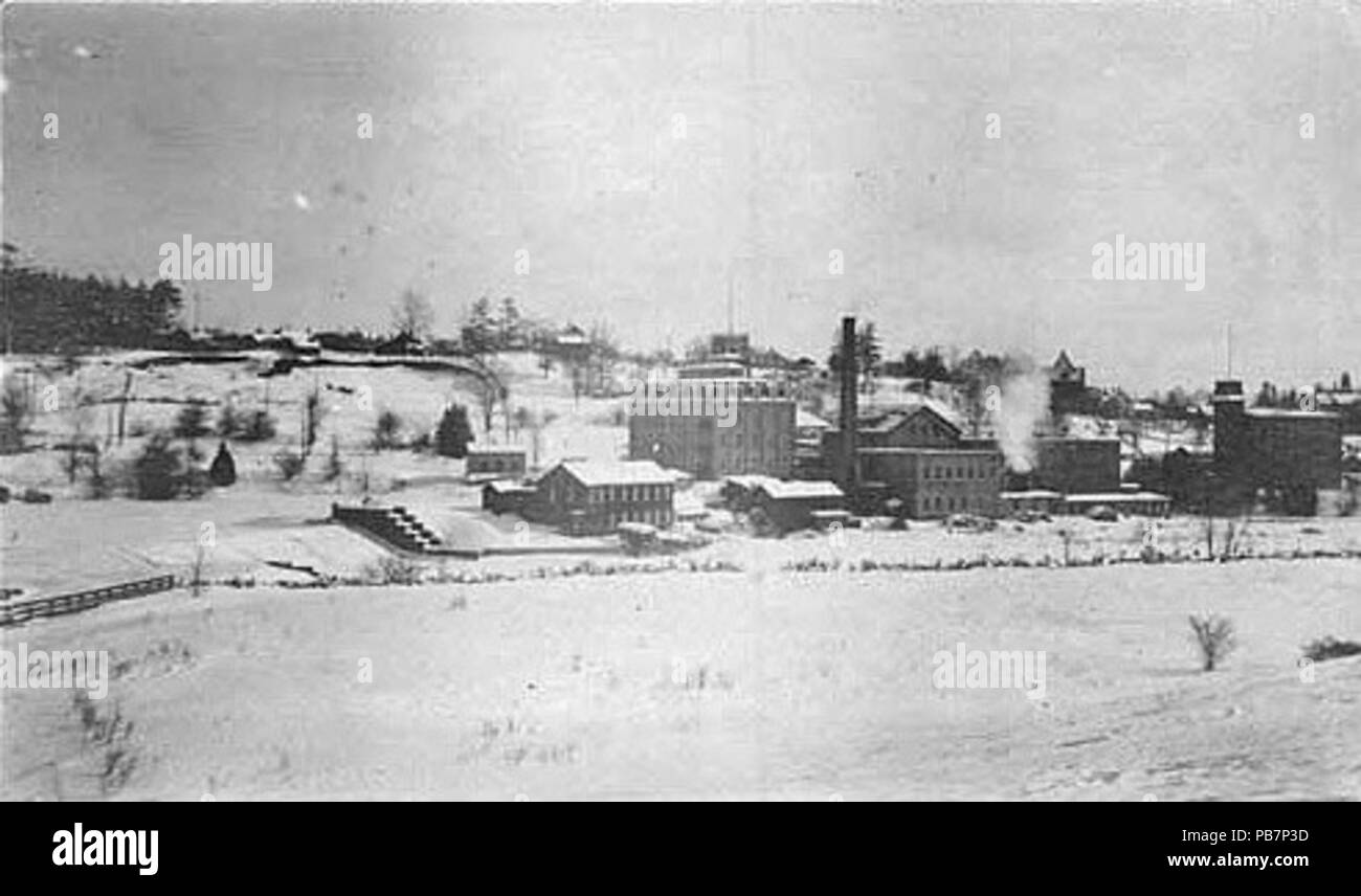 1862 Winter scene of a Penman Family Factory at Paris, Ontario Stock ...