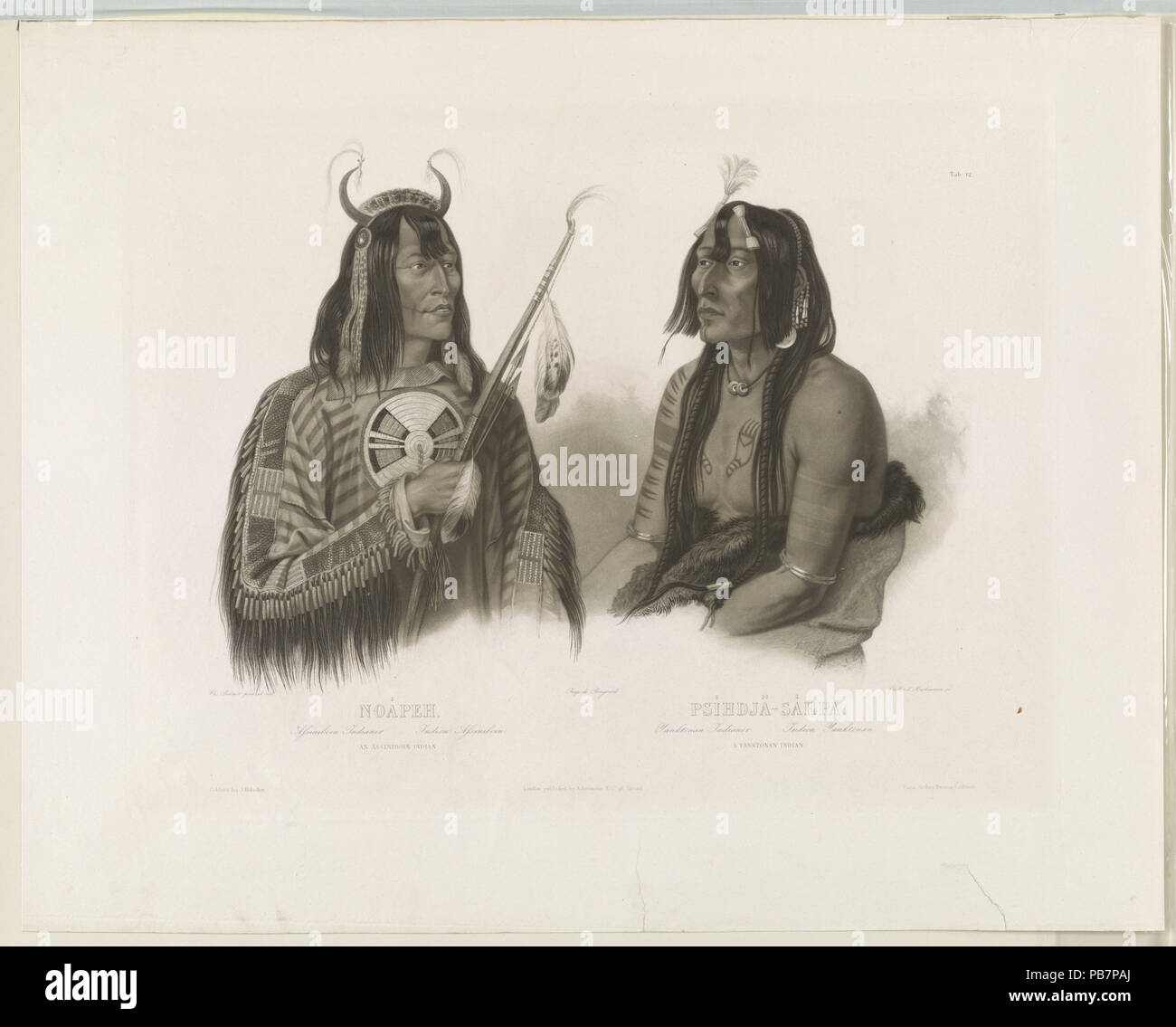 An assiniboin indian and psihdja sahpa hi-res stock photography and ...