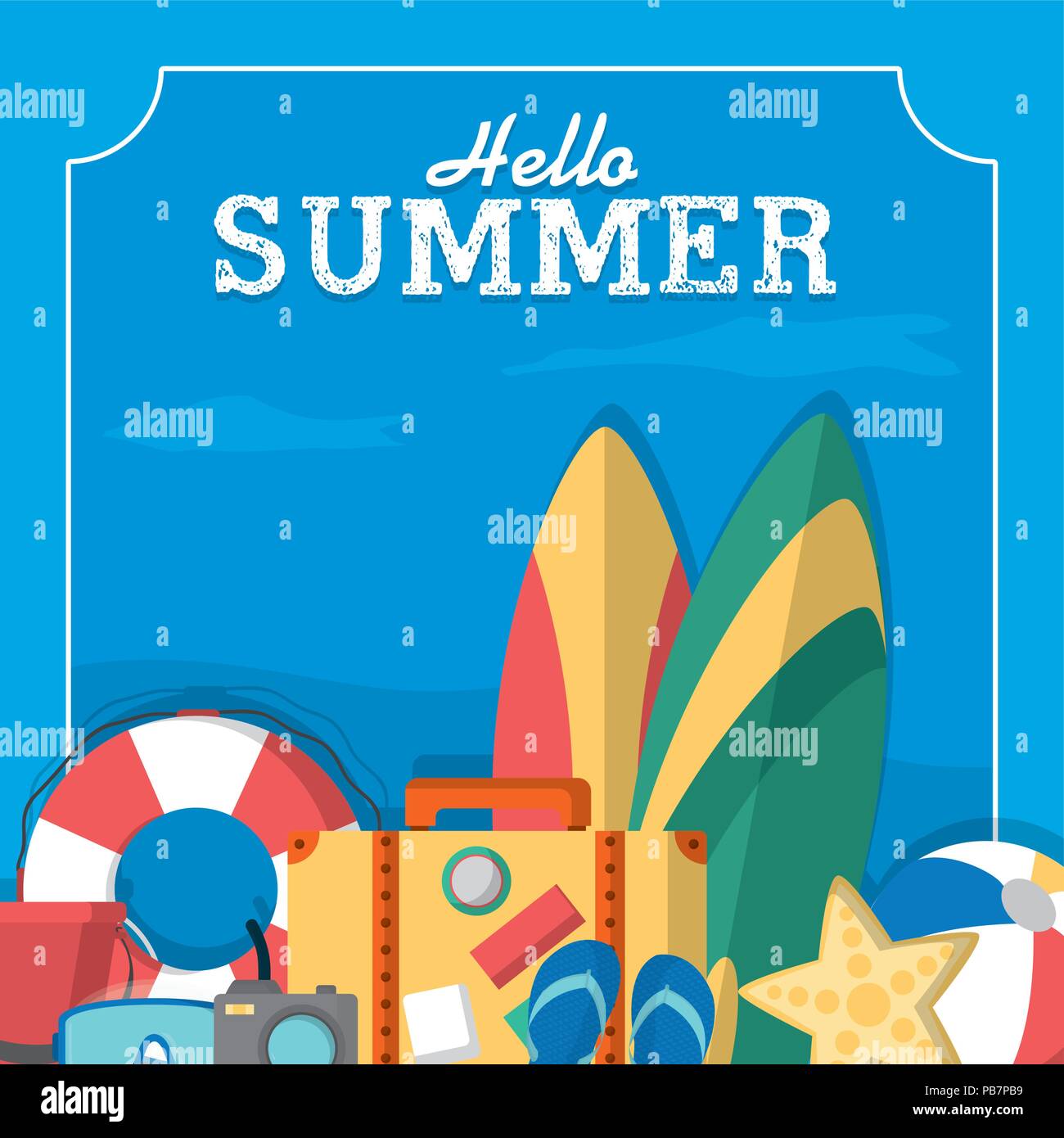 Summer frame template Stock Vector Image & Art - Alamy