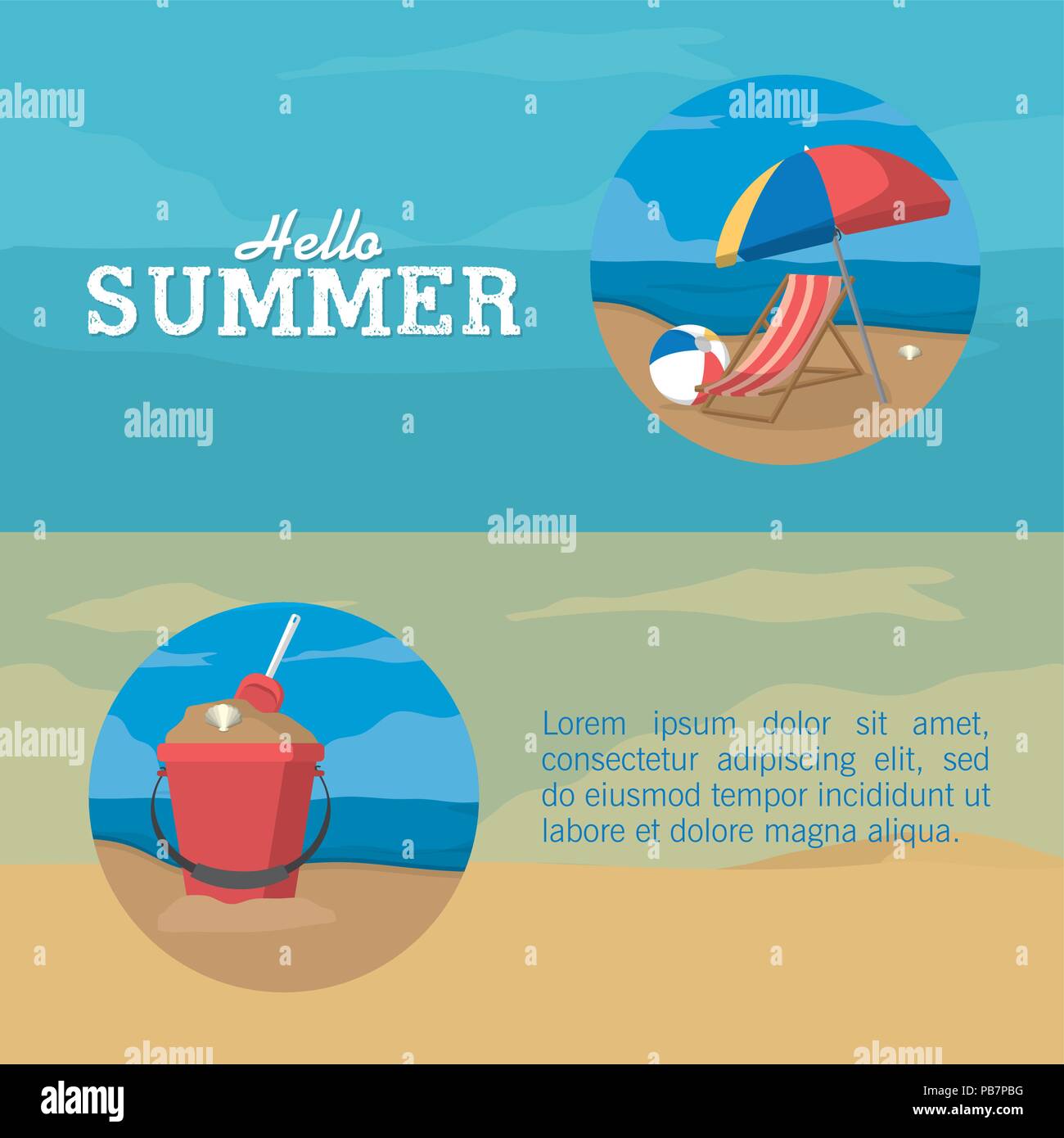 Hello summmer card Stock Vector Image & Art - Alamy