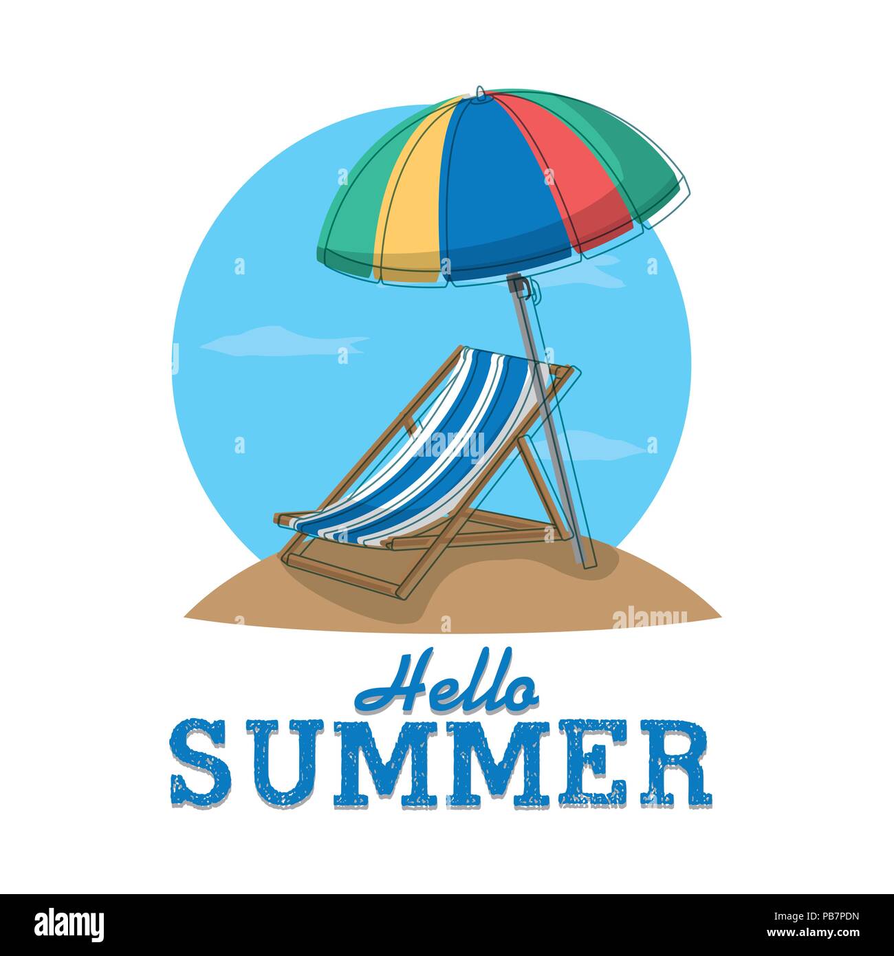 Hello summmer card Stock Vector Image & Art - Alamy