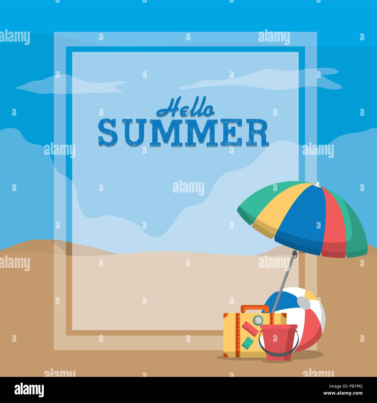 Summer frame template Stock Vector Image & Art - Alamy