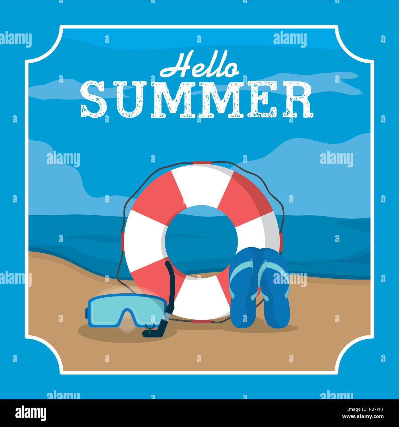 Summer frame template Stock Vector Image & Art - Alamy