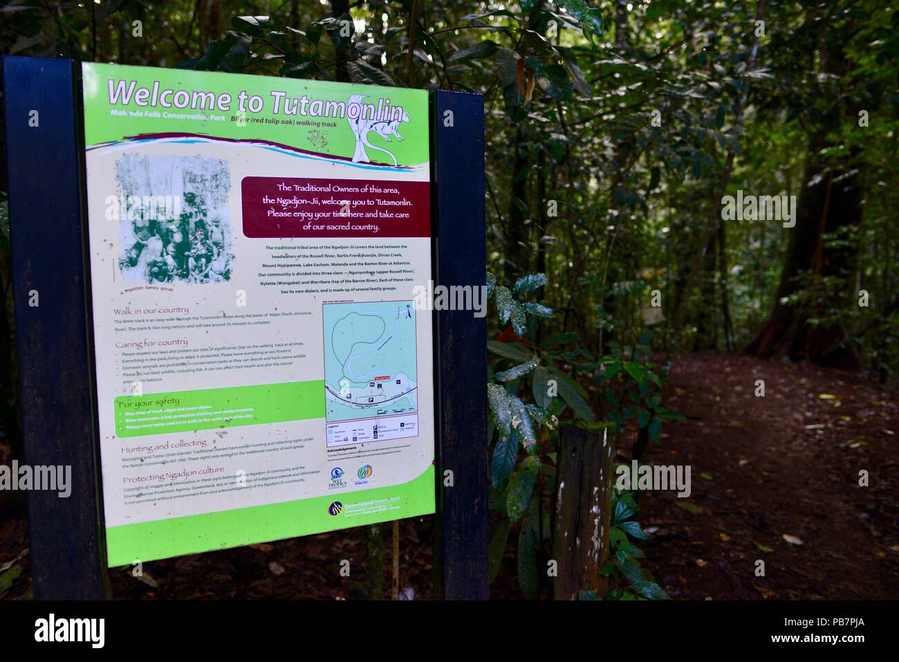 Welcome to Tutamonlin sign, Atherton Tablelands, QLD, Australia Stock ...