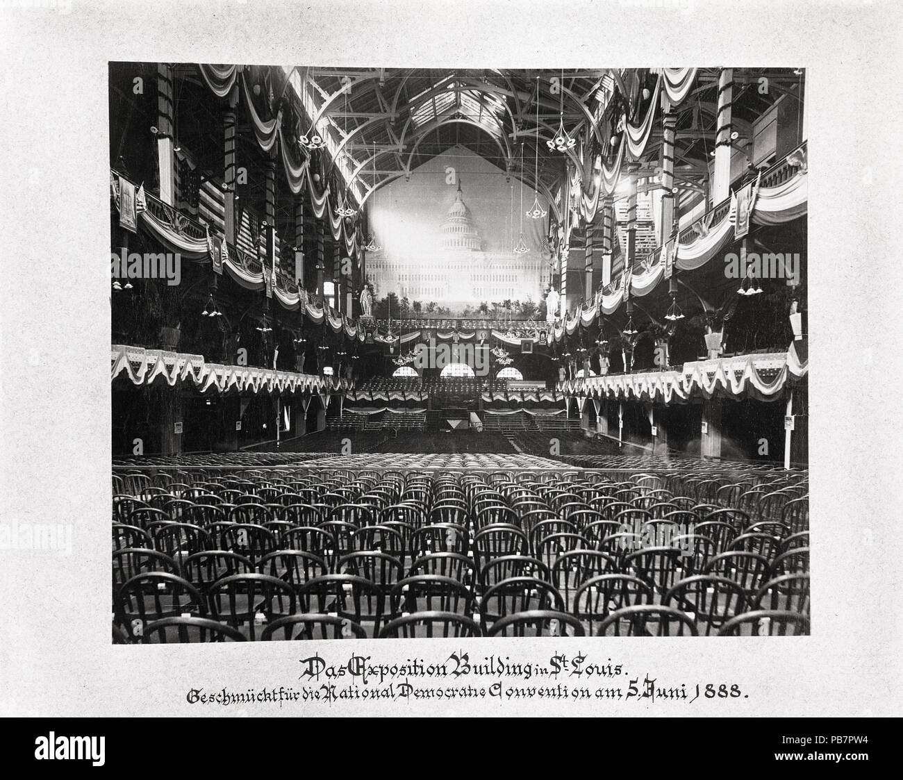 1565 St. Louis Exposition and Music Hall (interior view with chairs set ...