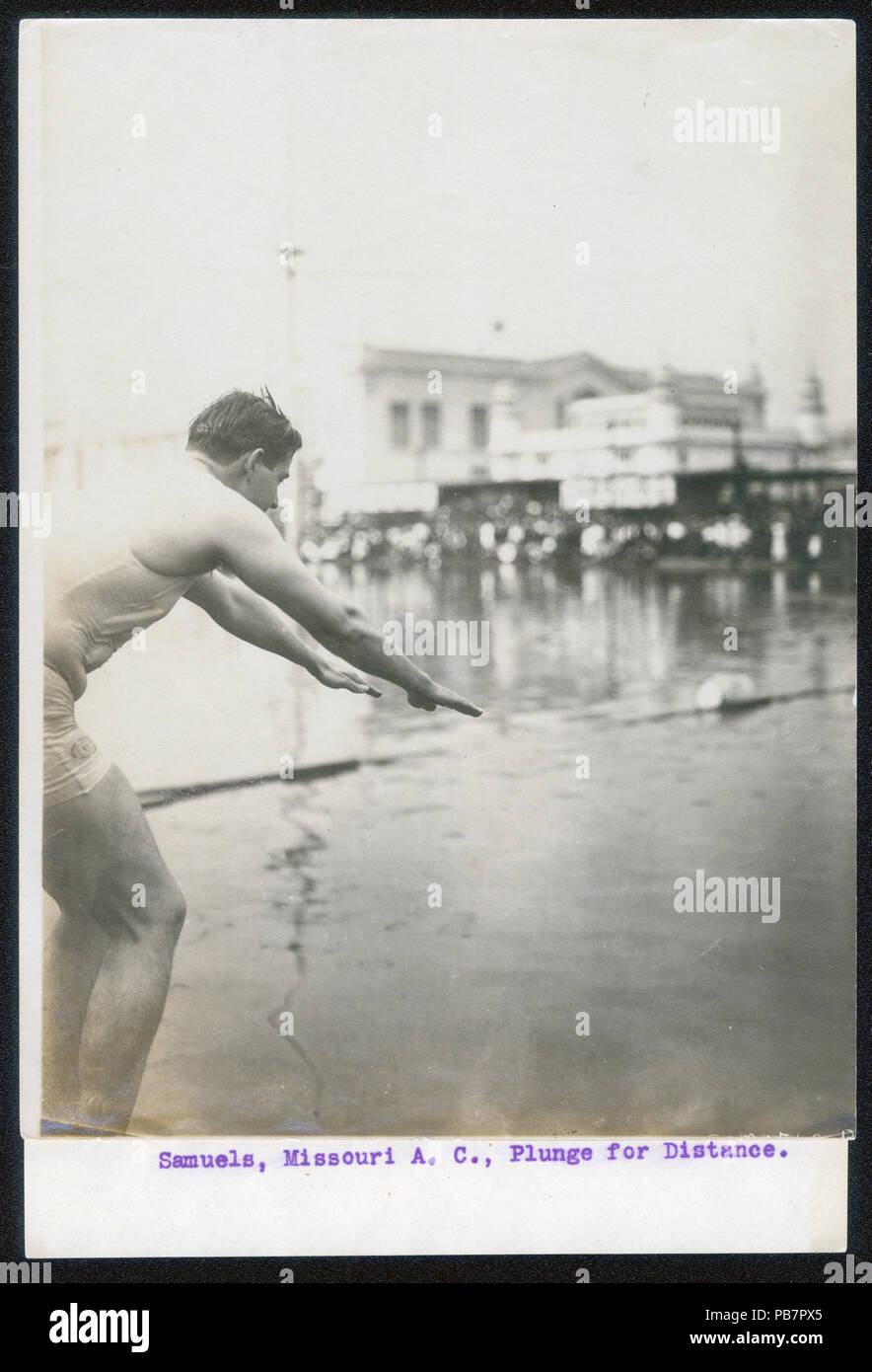 1287 Samuels of the Missouri Athletic Club about to compete in the ...