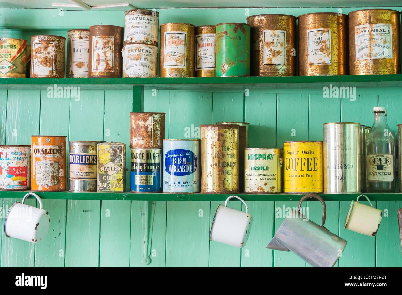 Historic rations inside old British base at Port Lockroy, Wiencke ...