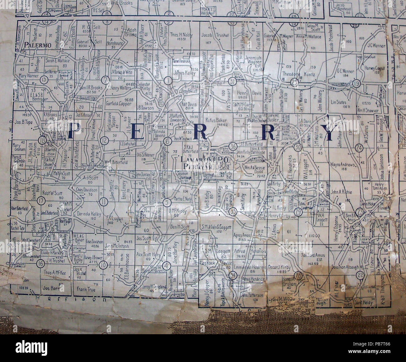 Perry township map hi-res stock photography and images - Alamy
