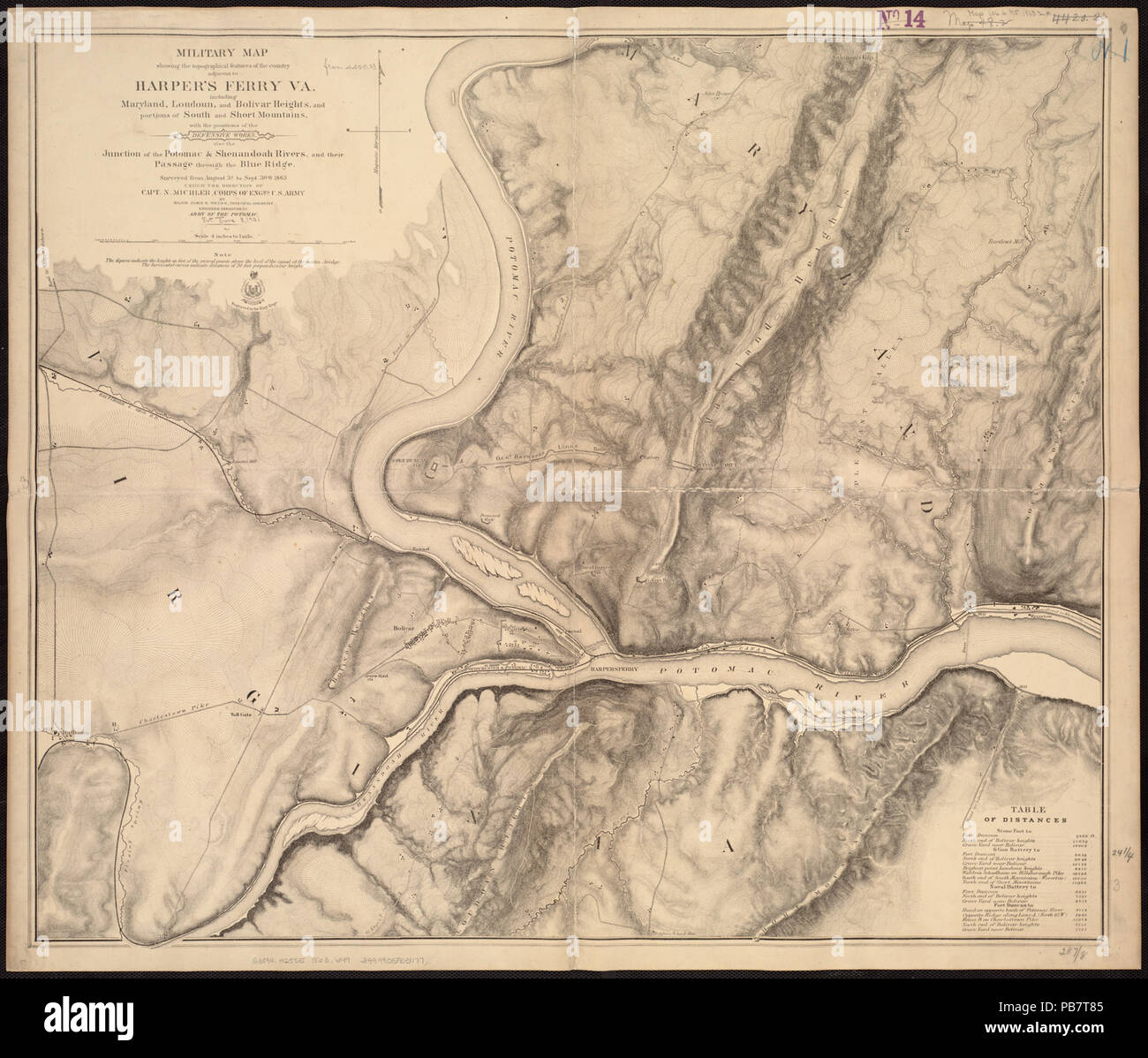 Map of harpers ferry hi-res stock photography and images - Alamy