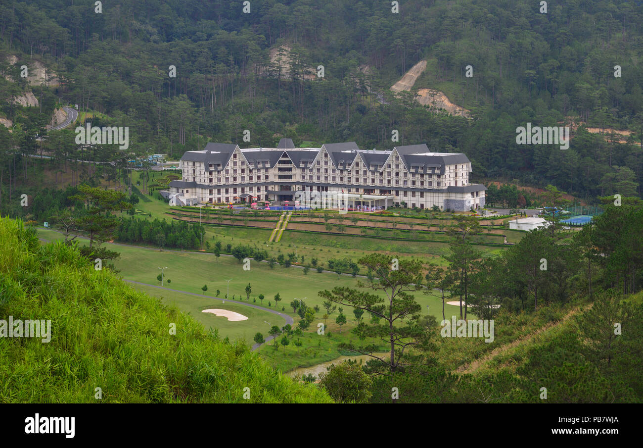 Mountain resort in Dalat, Vietnam. Da Lat is a popular tourist ...