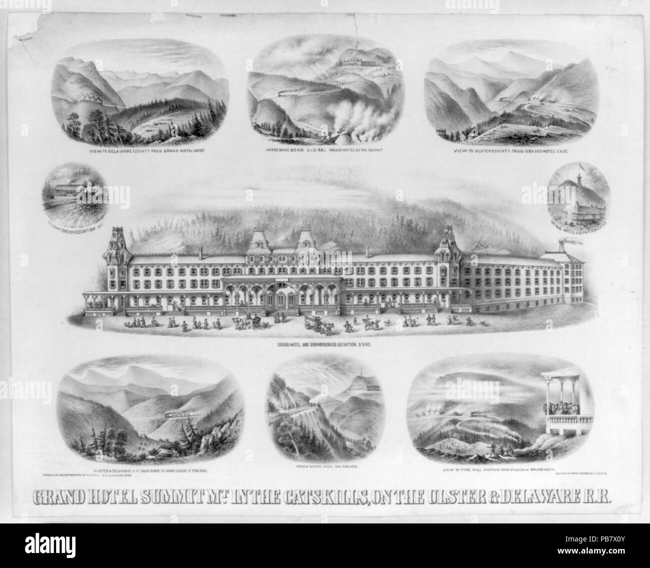 725 Grand hotel Summit Mt. in the Catskills, on the Ulster & Delaware R ...