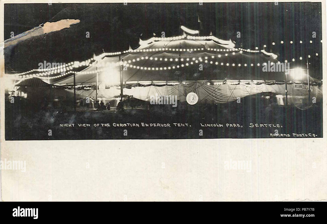 1303 Seattle - Christian Endeavor tent in Lincoln Park, circa 1907 ...