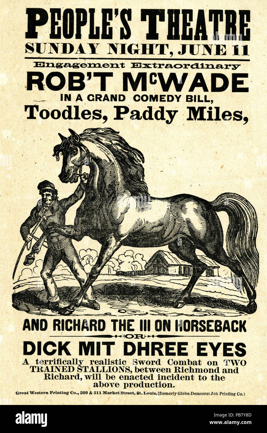 789 Illustrated circular advertising a theater production, June 11 ...