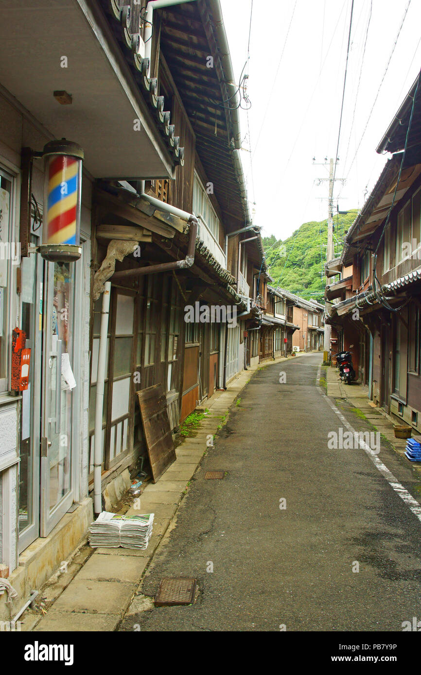 Townscape in Azuchioshima Island, Nagasaki Prefecture, Japan Stock ...
