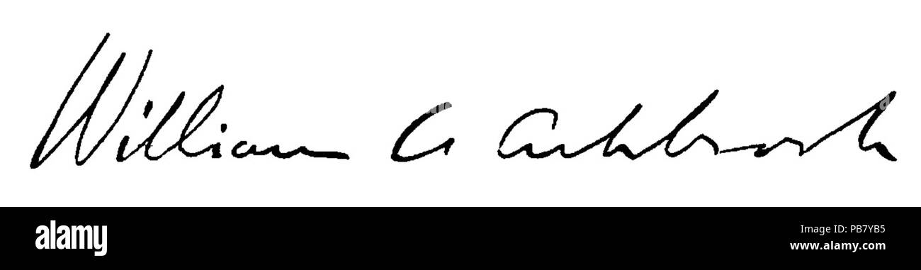 1855 William A. Ashbrook signature Stock Photo - Alamy