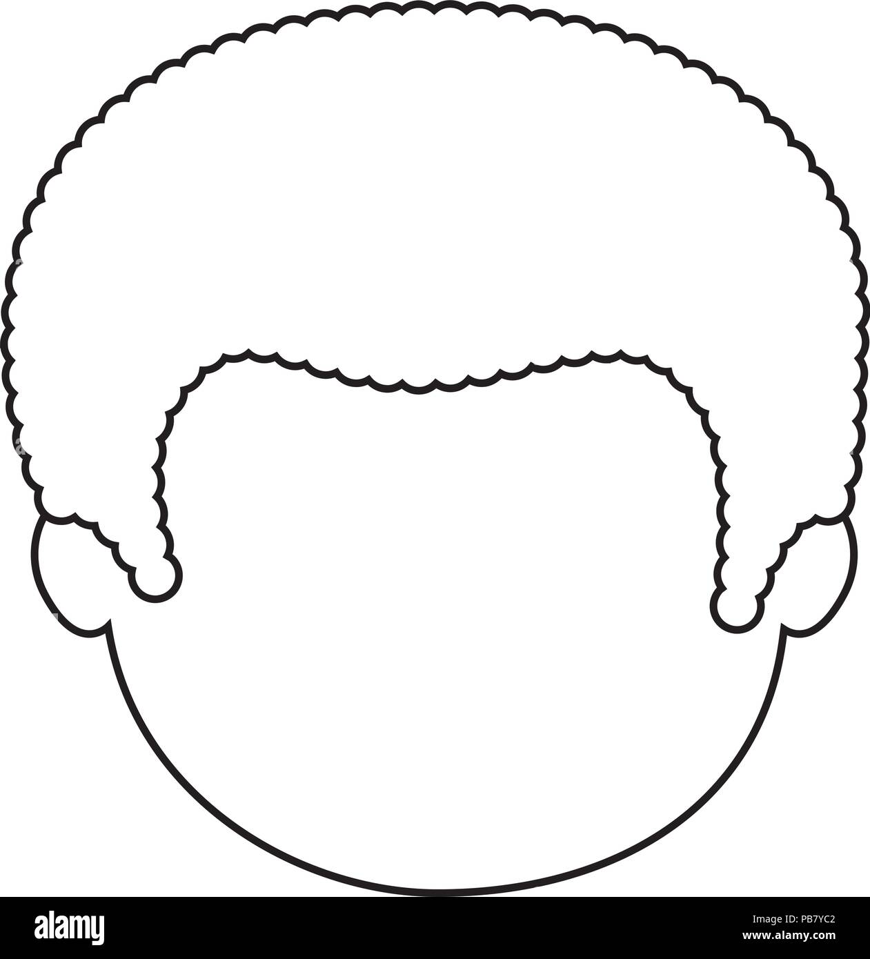 cute and little boy head character vector illustration design Stock ...