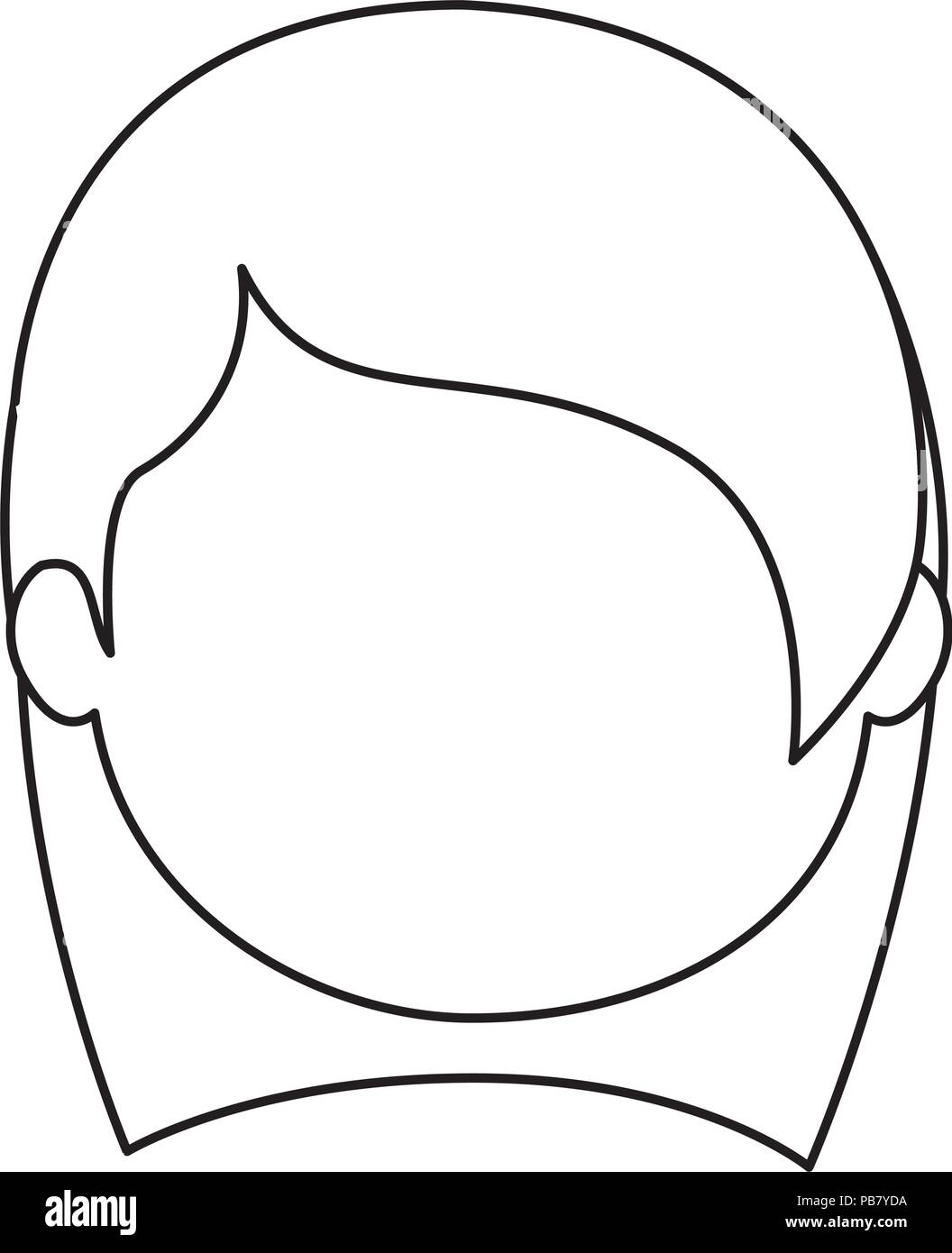 cute and little girl head character vector illustration design Stock ...