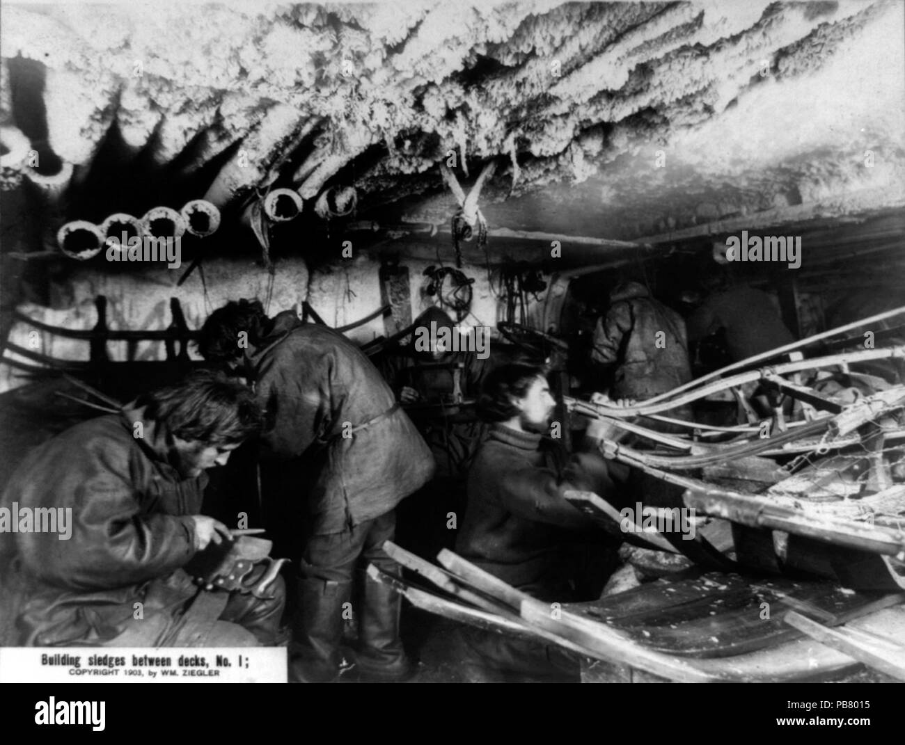 1881 Ziegler polar expedition, making sledges cph.3a02347 Stock Photo ...