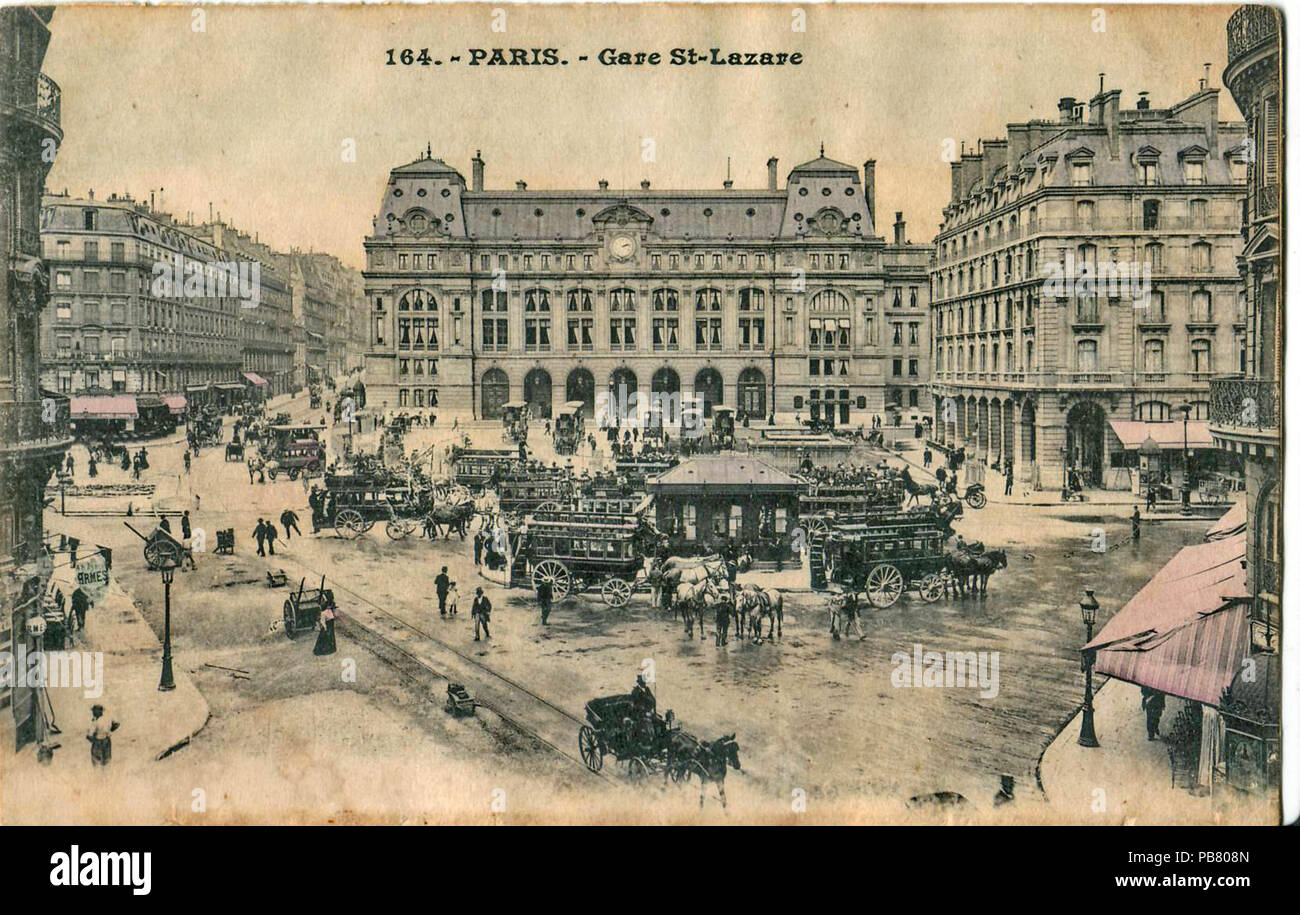 800 INCONNU 164 - PARIS - Gare Saint-Lazare Stock Photo - Alamy