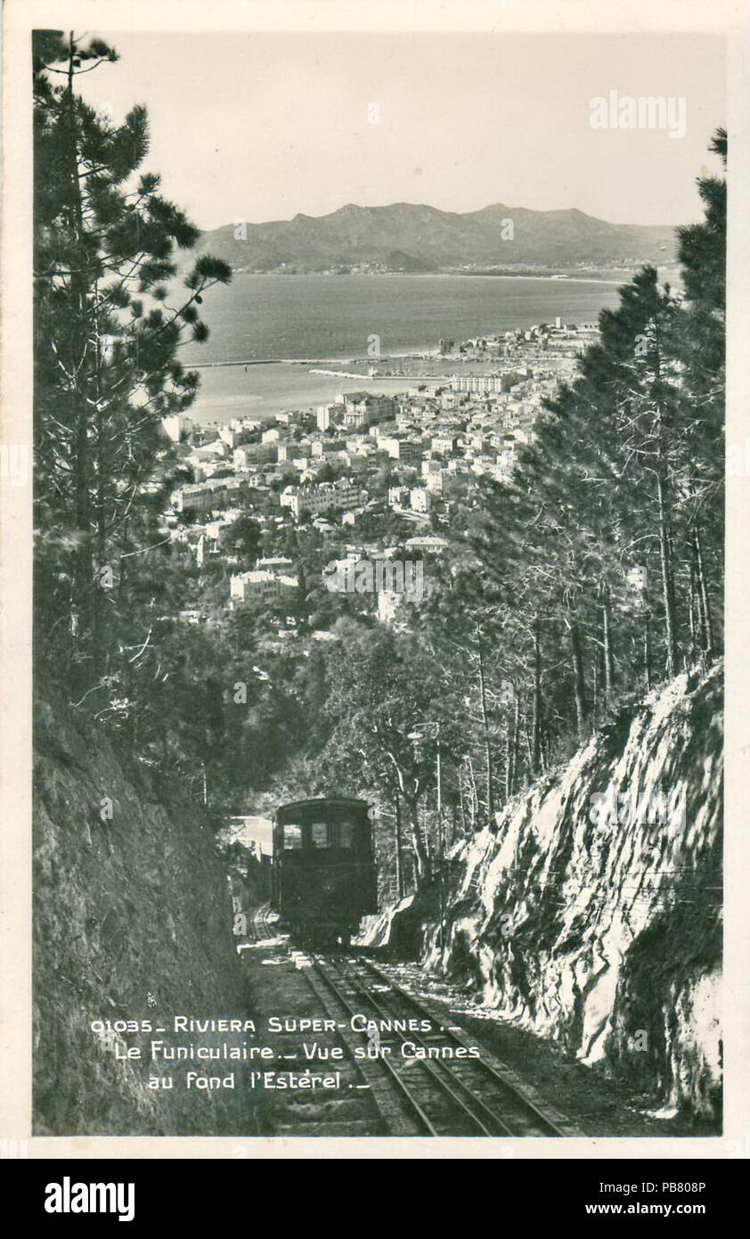 800 INCONNU 01035 - RIVIERA SUPER-CANNES - Le Funiculaire - Vue sur ...