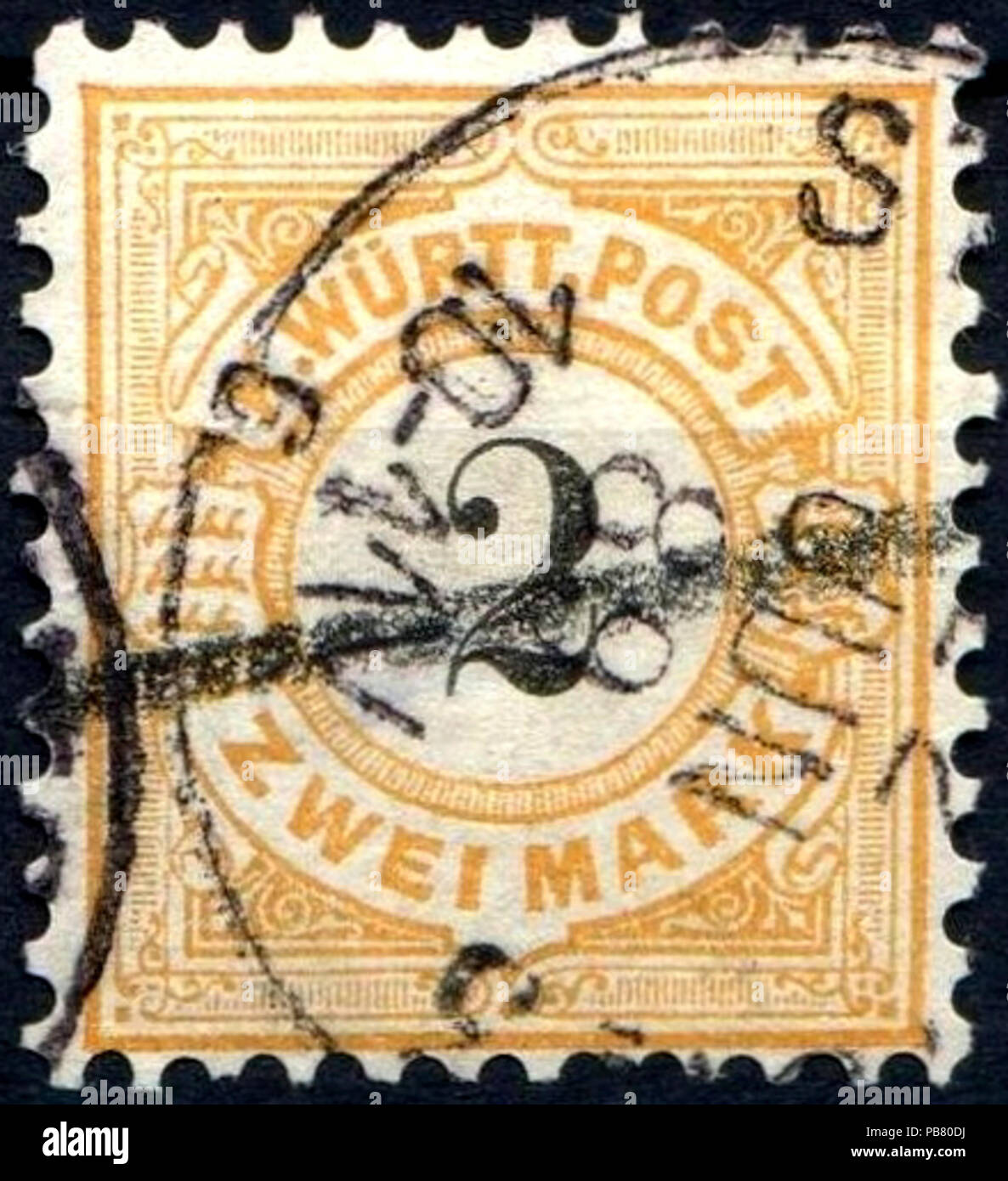 1873 Württemberg 1881 postage stamp Stock Photo - Alamy