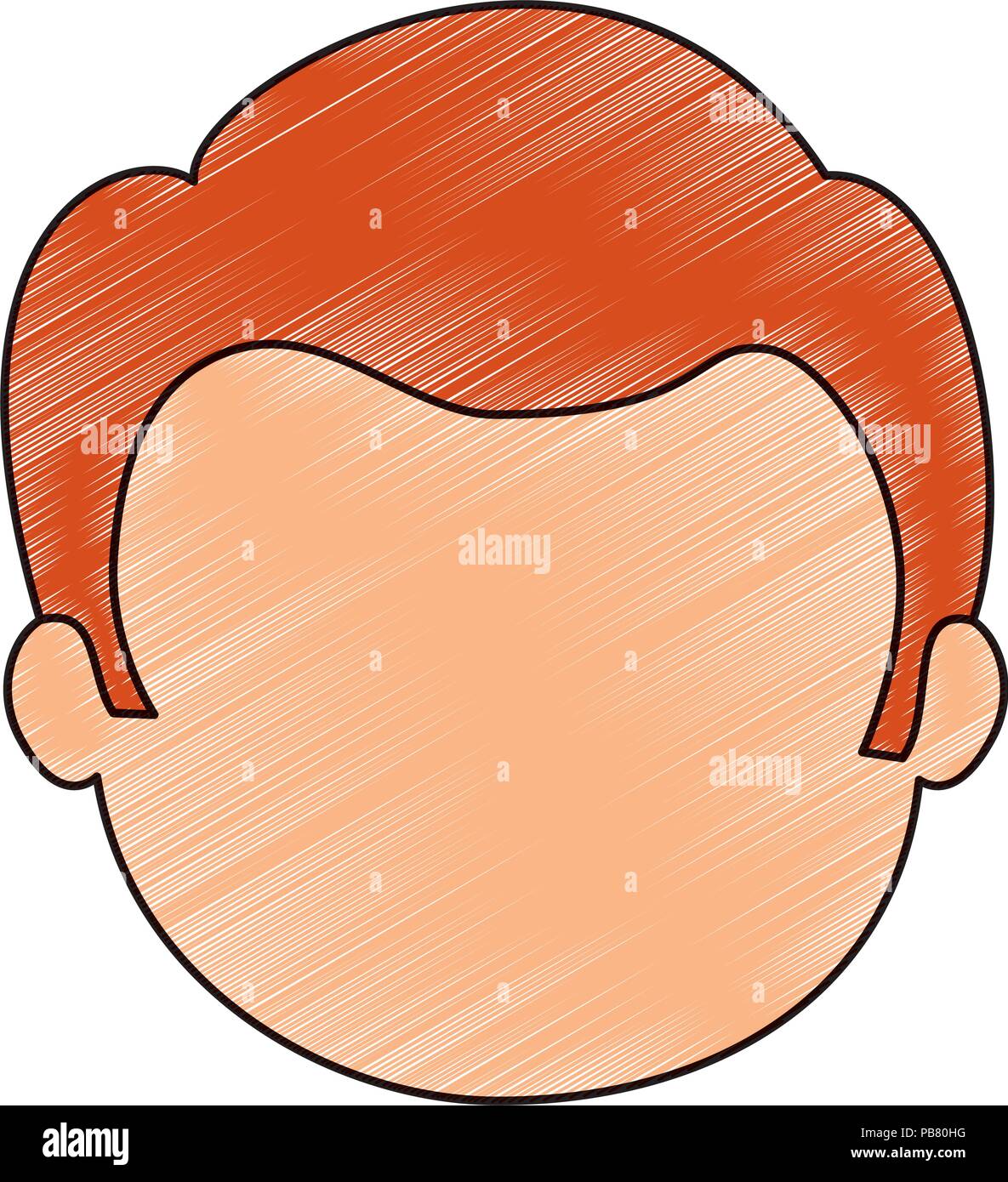 cute and little boy head character vector illustration design Stock ...