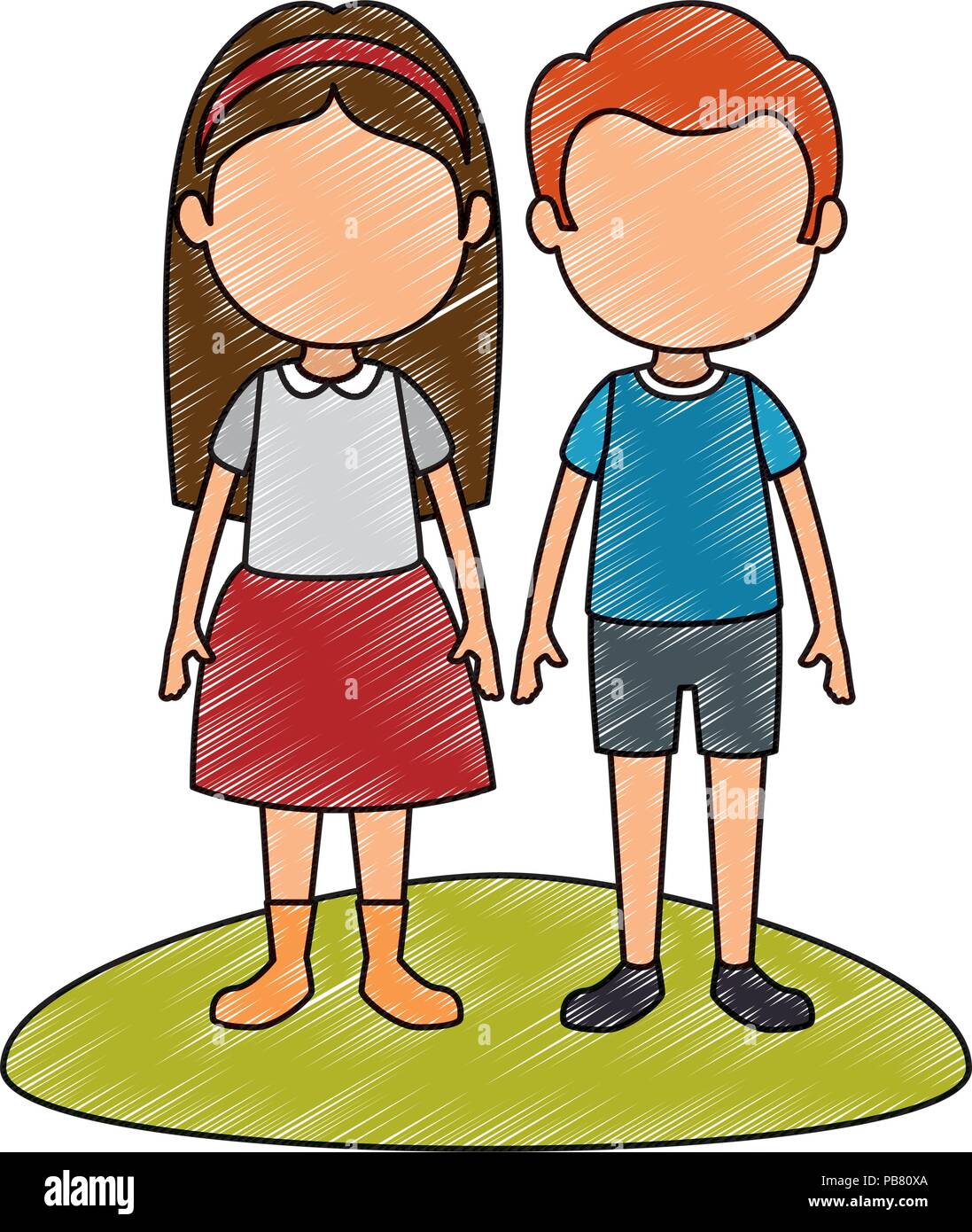 cute and little kids characters vector illustration design Stock Vector ...