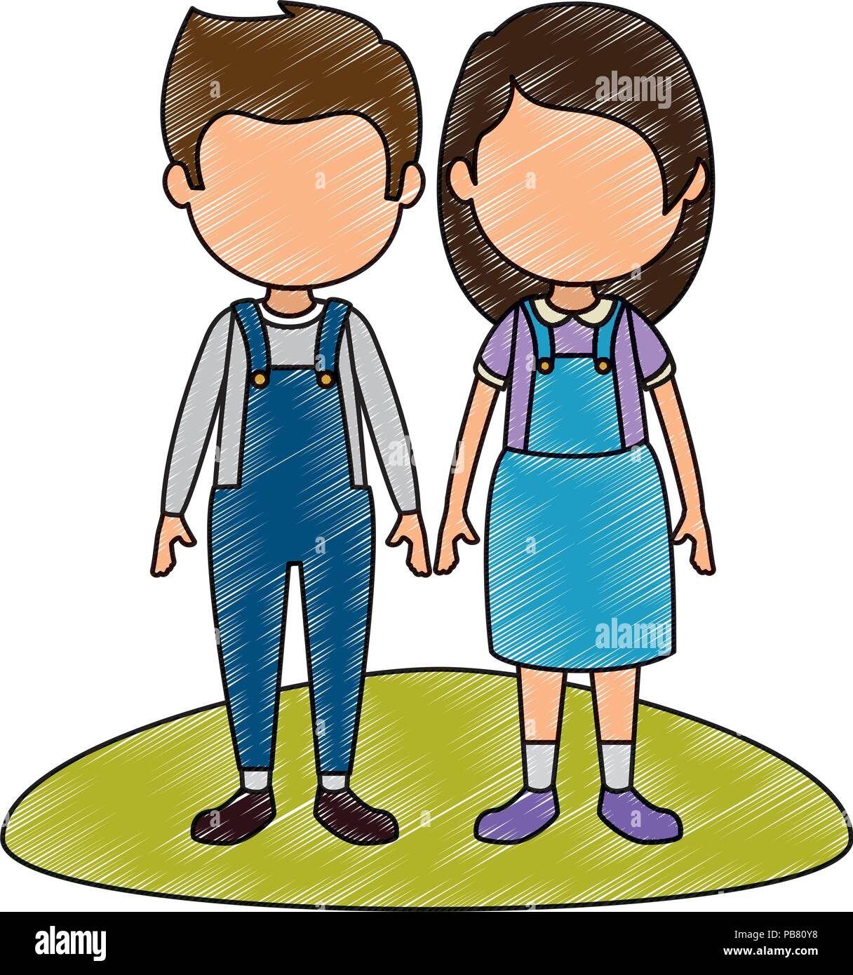 cute and little kids characters vector illustration design Stock Vector ...