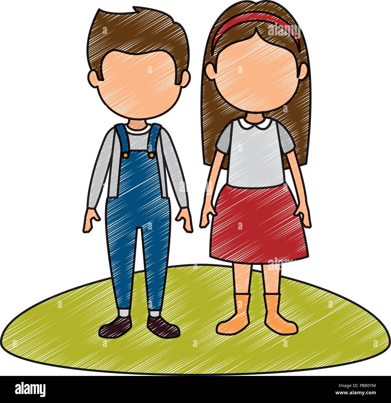 cute and little kids characters vector illustration design Stock Vector ...