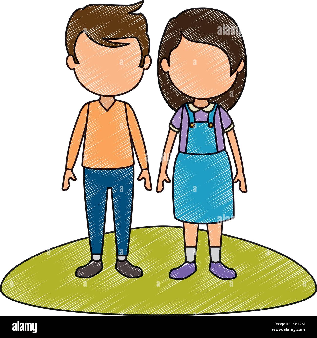 cute and little kids characters vector illustration design Stock Vector ...