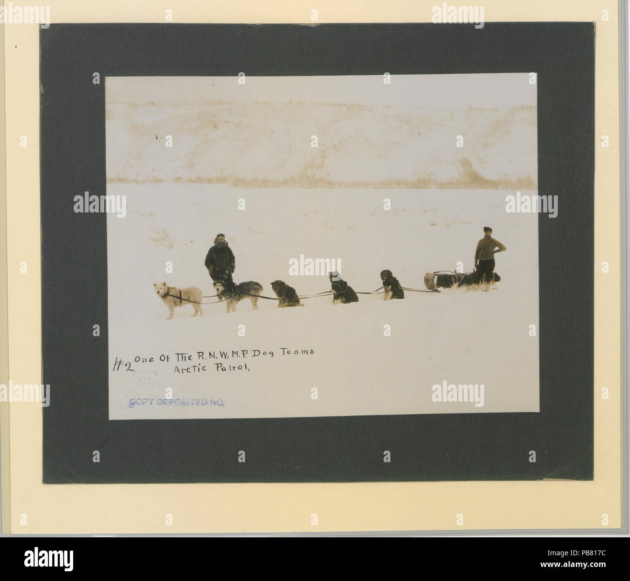 1138 One of the Royal North West Mounted Police dog teams arctic patrol ...