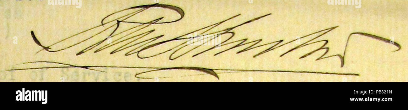 1276 Rudolph M. Hunter signature Stock Photo - Alamy