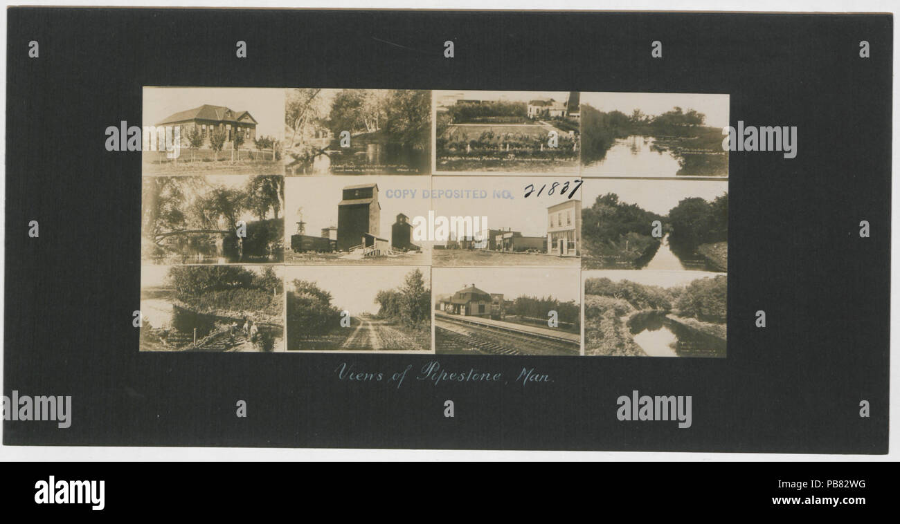 1819 Views of Pipestone, Manitoba (HS85-10-21837) original Stock Photo ...