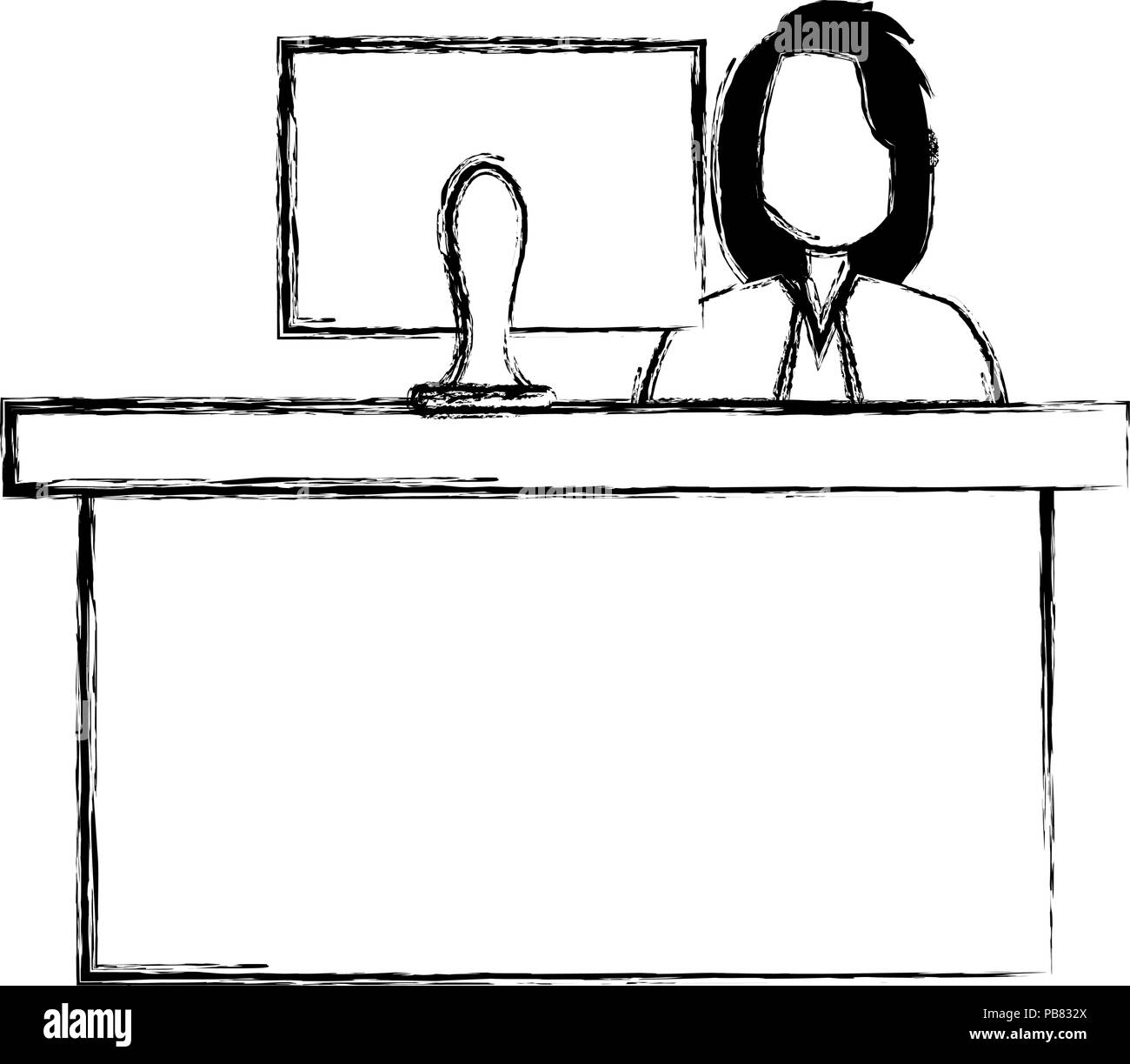 businesswoman in the office character vector illustration design Stock ...