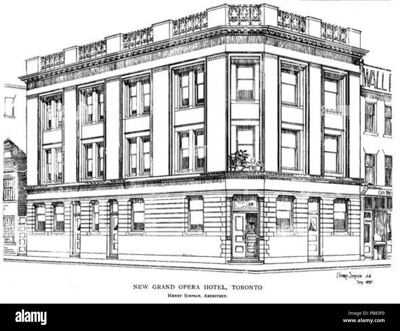 725 Grand Opera Hotel, Toronto, 1895 Stock Photo - Alamy