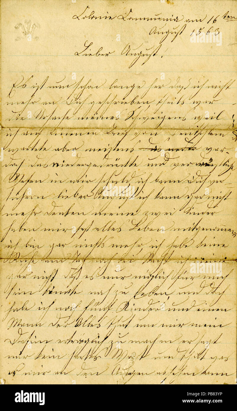 Handwritten letter german hi-res stock photography and images - Alamy
