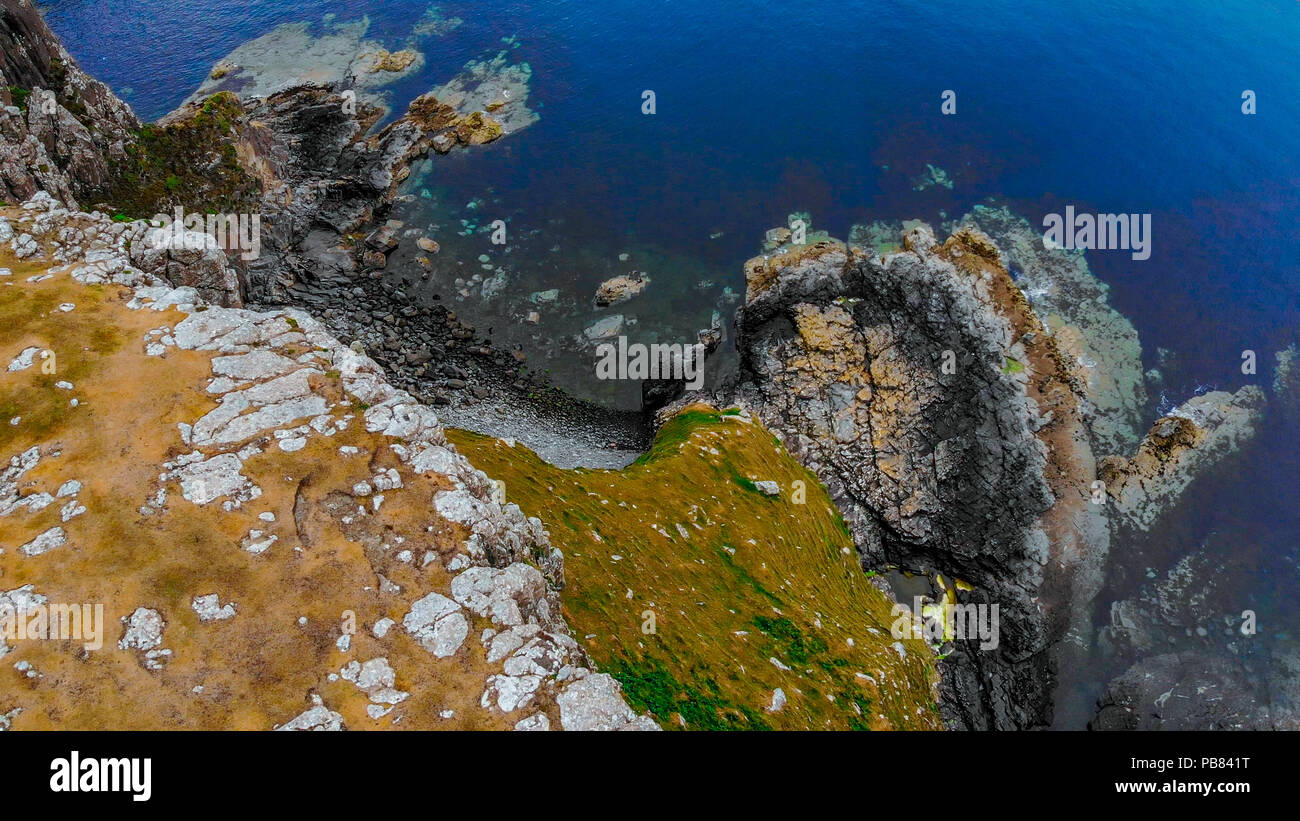 The Highlands of Scotland from above - view over the scenery and famous ...