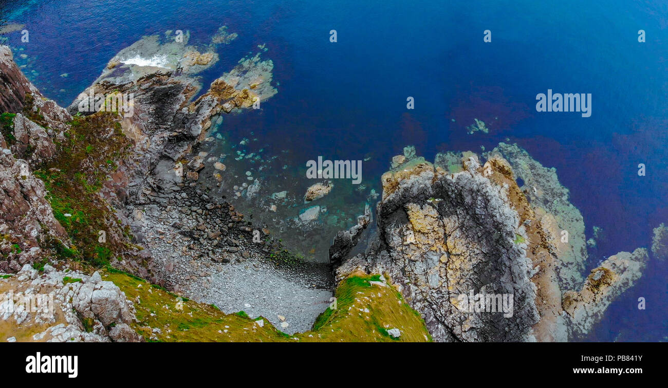 The Highlands of Scotland from above - view over the scenery and famous ...