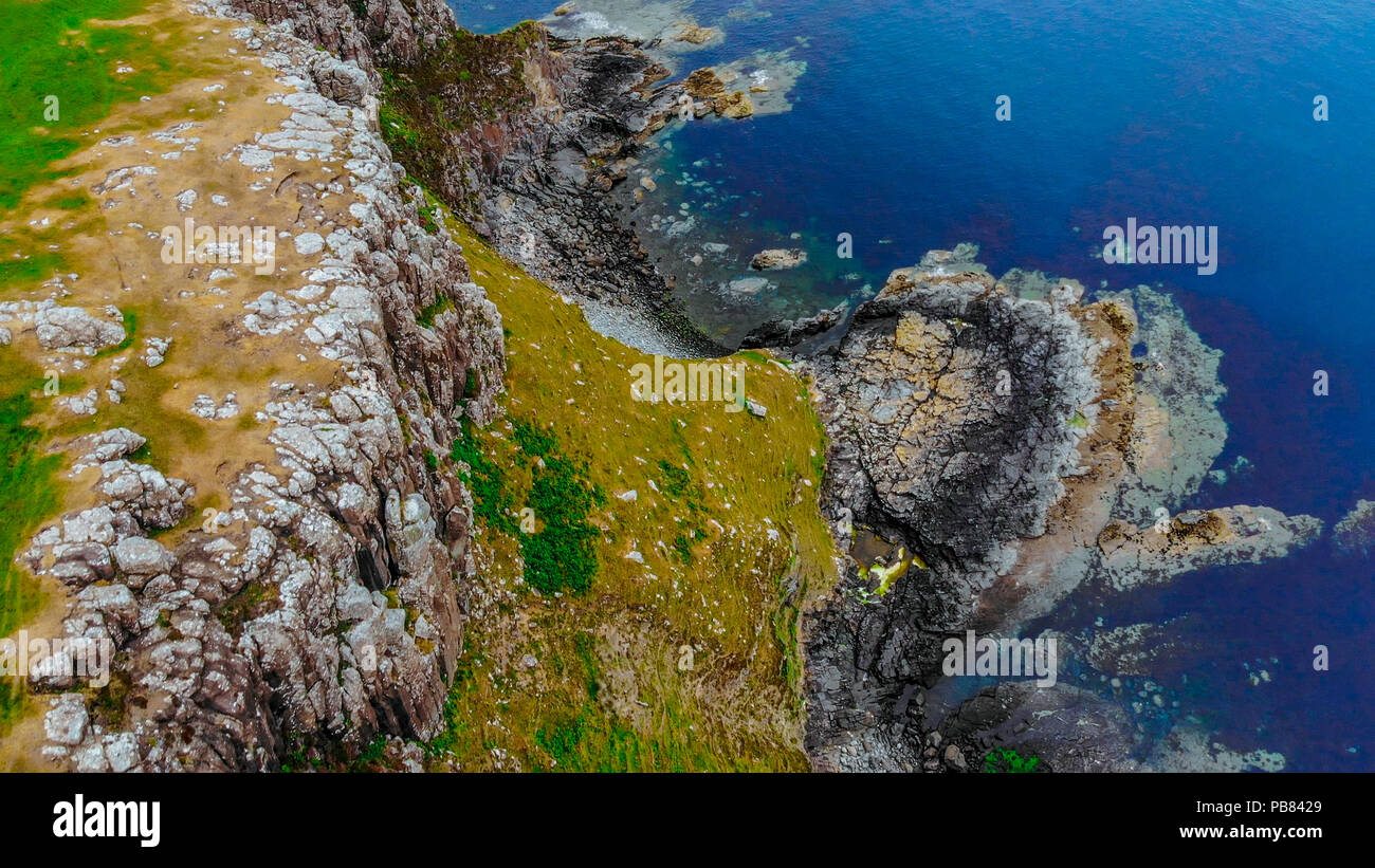 The Highlands of Scotland from above - view over the scenery and famous ...