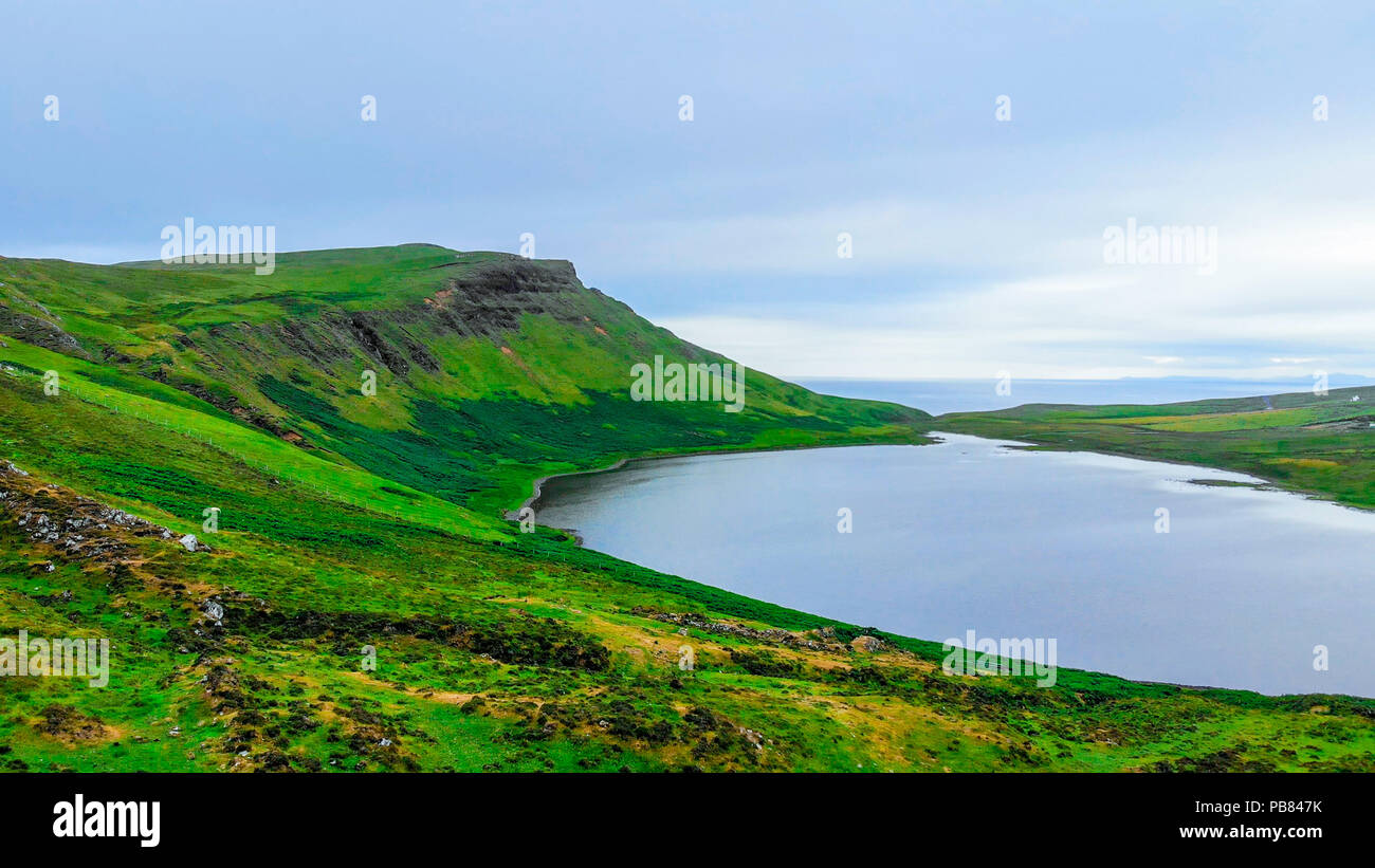 Awesome scenery on the Isle of Skye in Scotland - aerial drone view ...